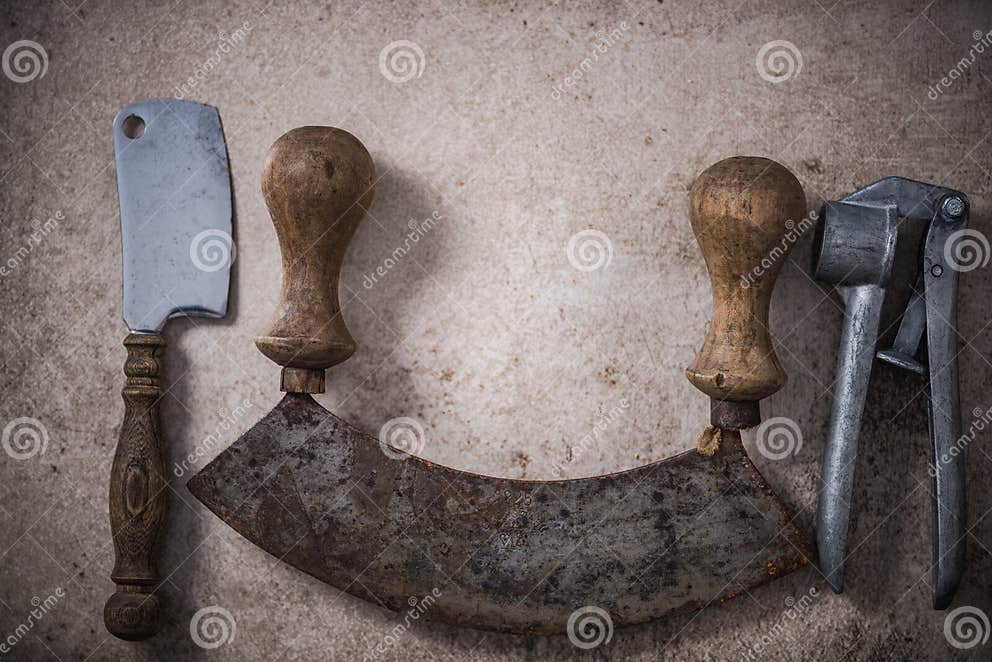 Vintage Rusty Kitchen Utensils Stock Photo - Image of home, cooking ...