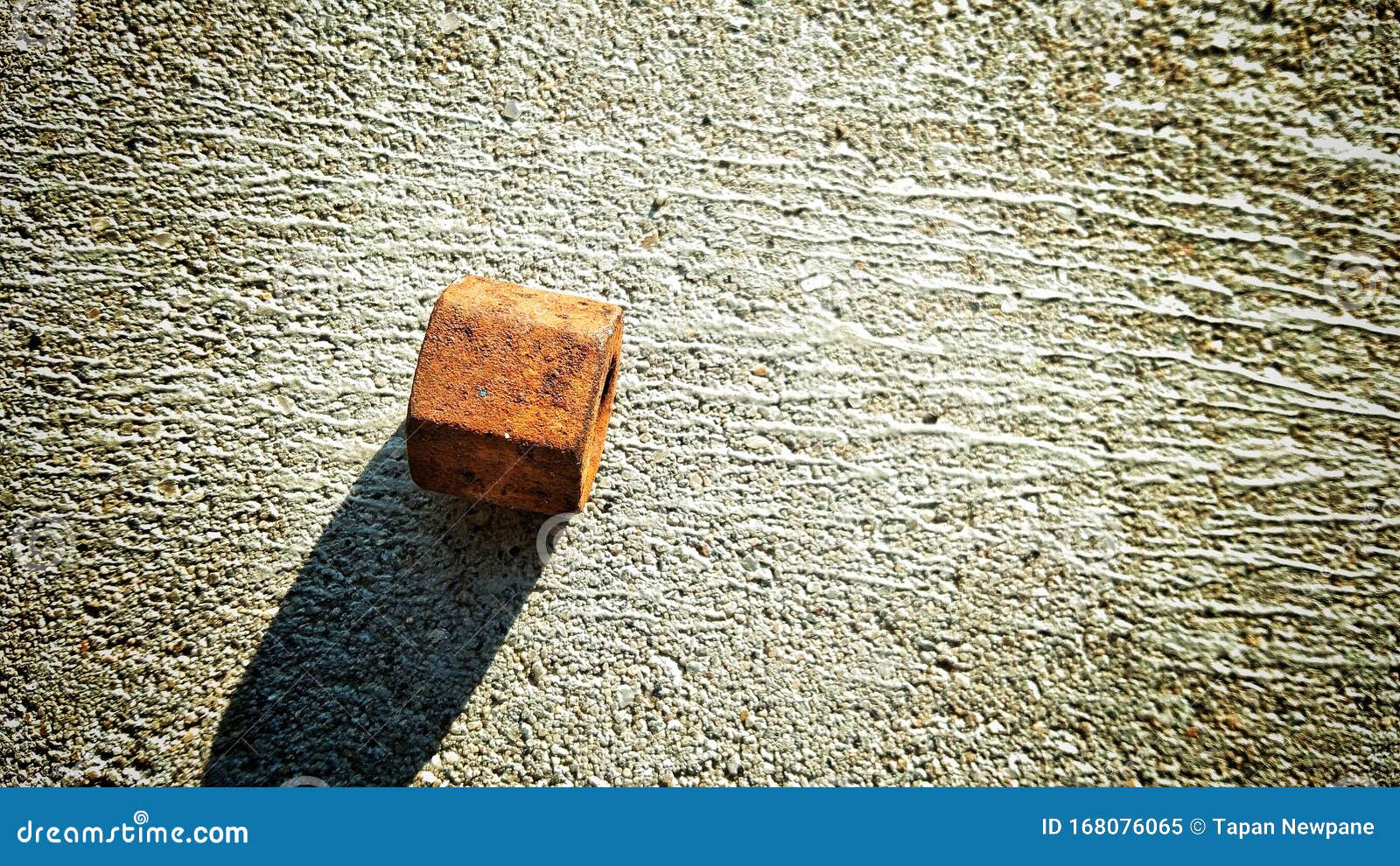 Vintage Rusty Nut Bolt with Shadow on Concrete Floor Rough Texture ...