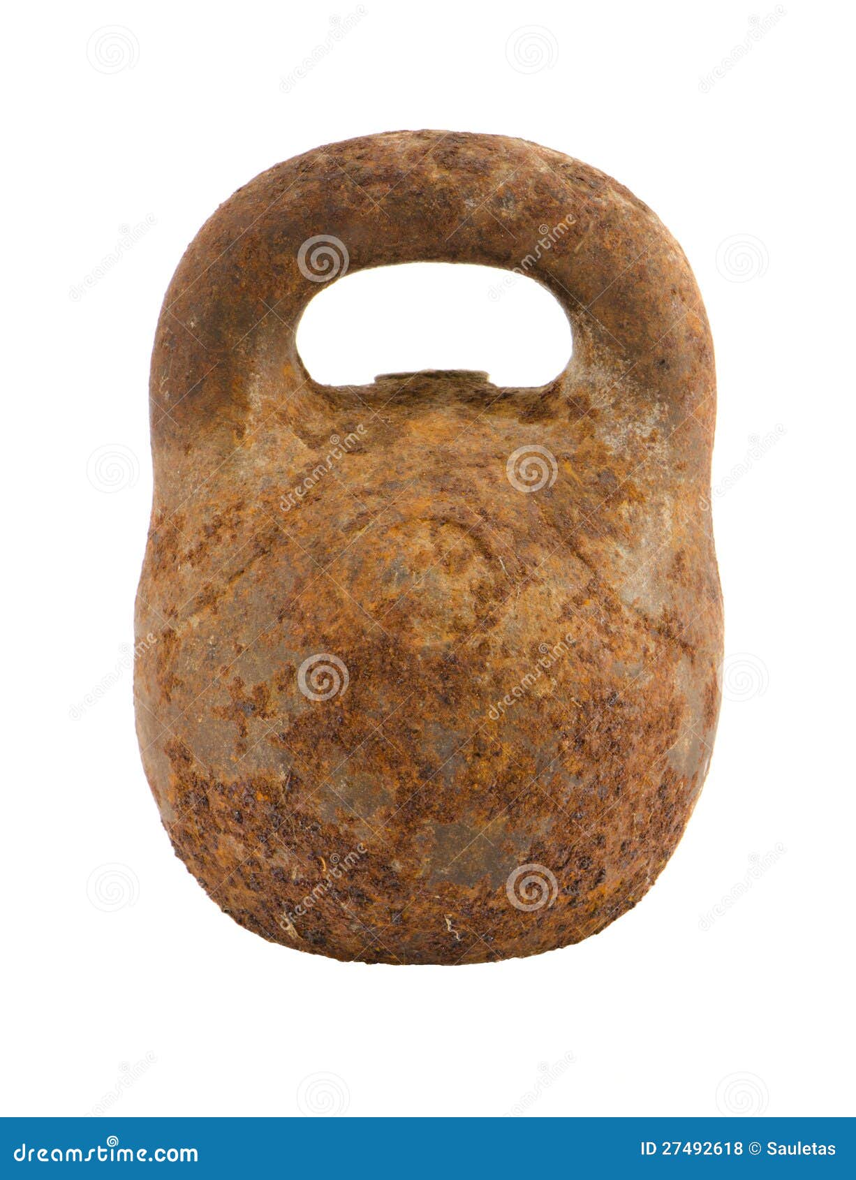 Vintage Rusty Scale Weight 10kg Isolated on White Stock Photo - Image ...