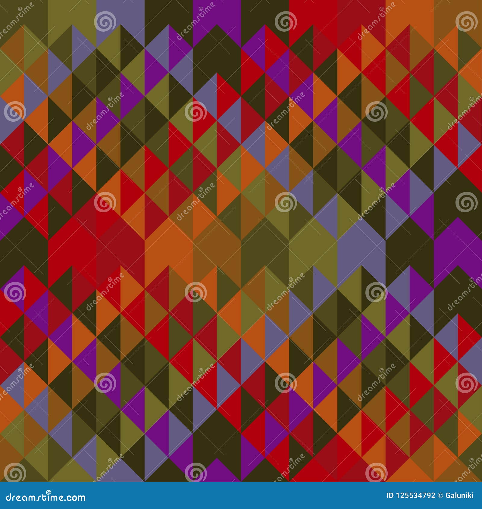 Vintage 70s Colors Triangles Seamless Pattern. Stock Vector ...