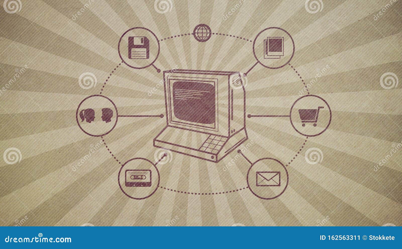 Vintage Computer and Multimedia Stock Image - Image of technology ...