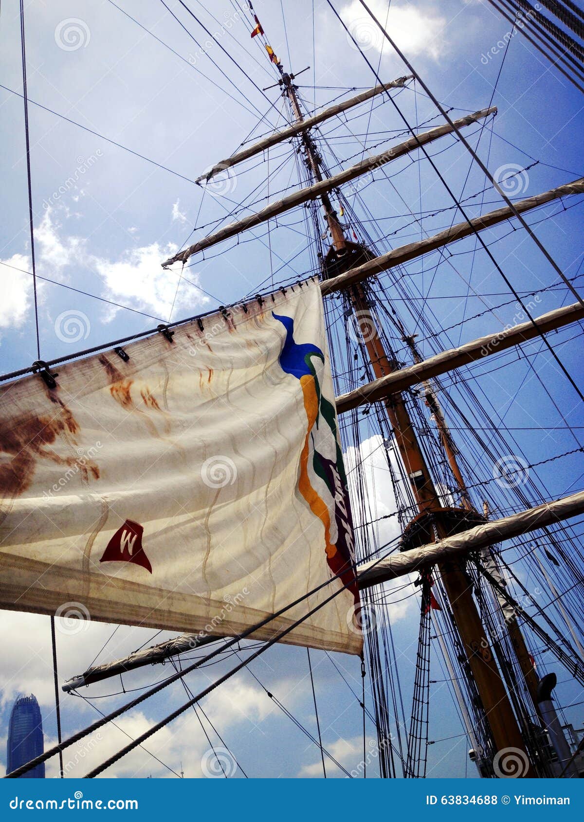 Vintage sail boat stock photo. Image of canvas, vintage - 63834688