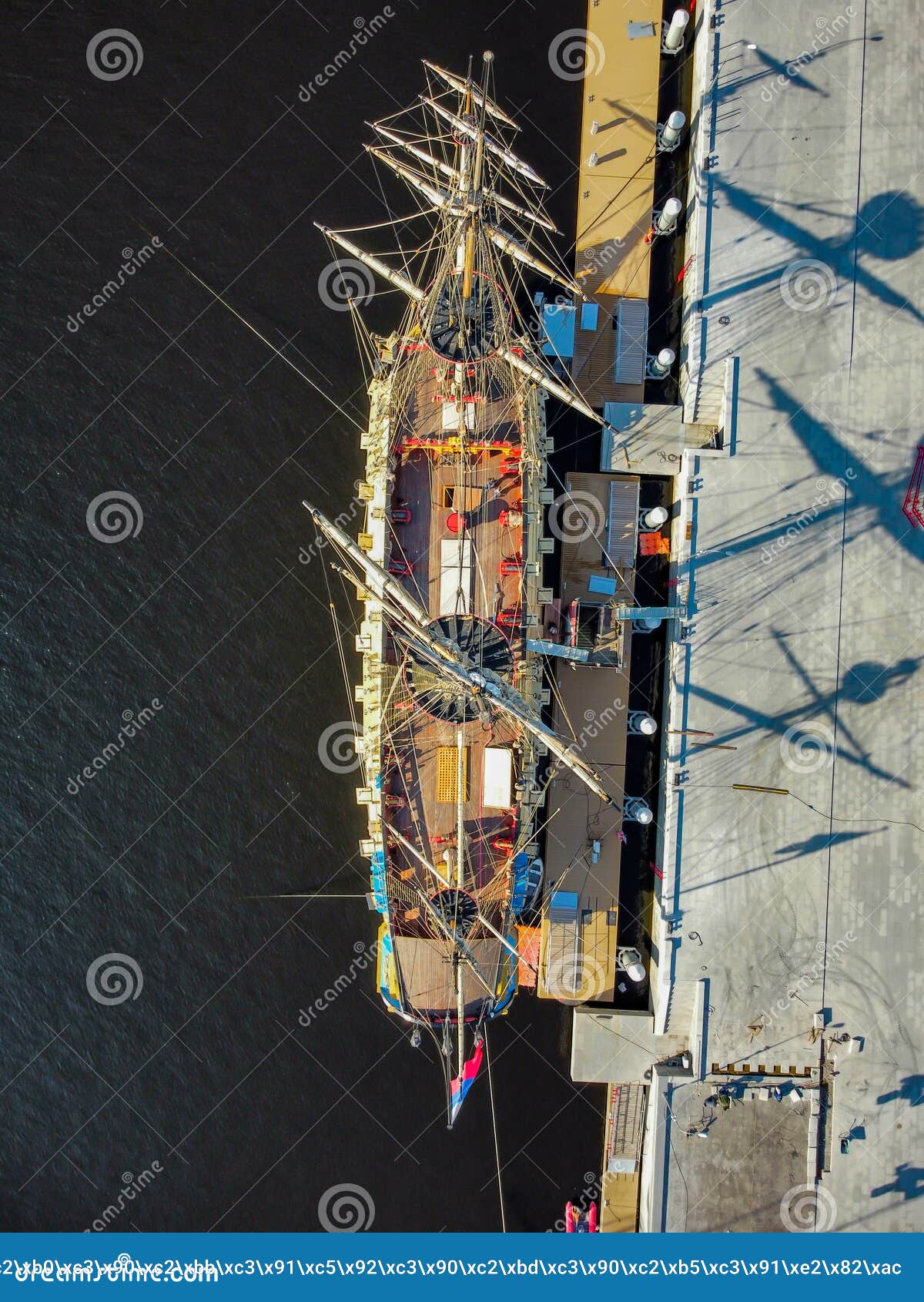 Vintage Sailing Ship Top View Stock Photo - Image of saintpetersburg ...