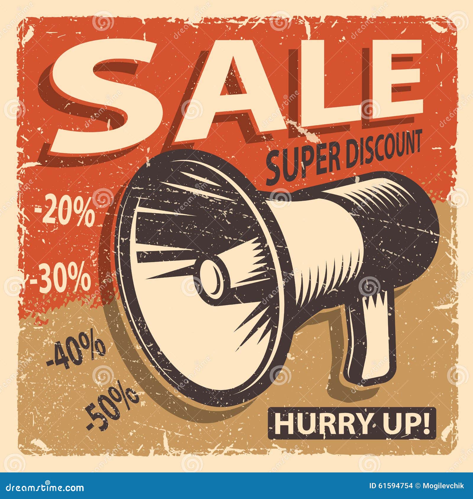 Vintage Car Sale Dealer Retro Poster Cartoon Vector | CartoonDealer.com ...