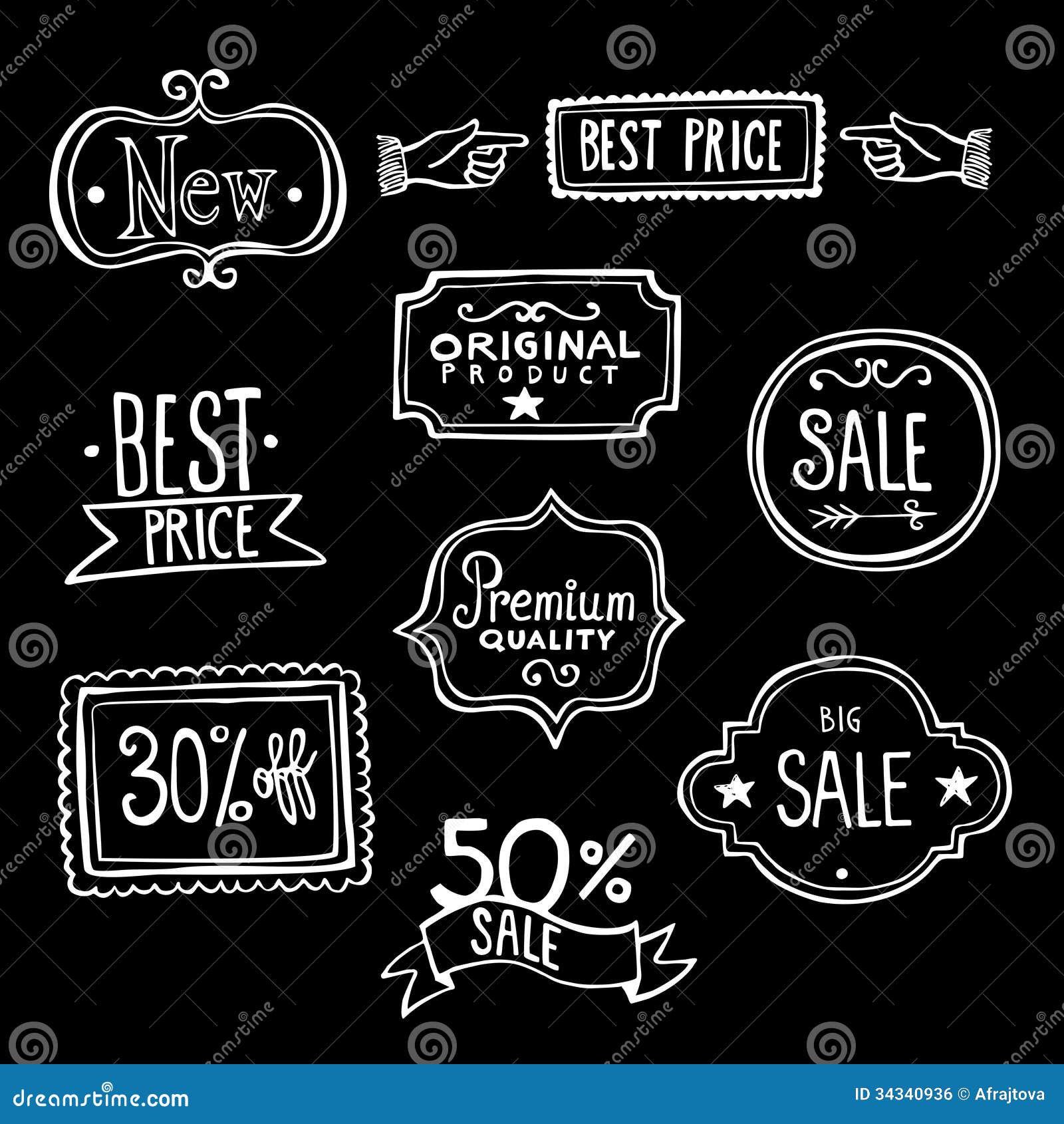Sales Labels Cartoon Vector | CartoonDealer.com #43530829