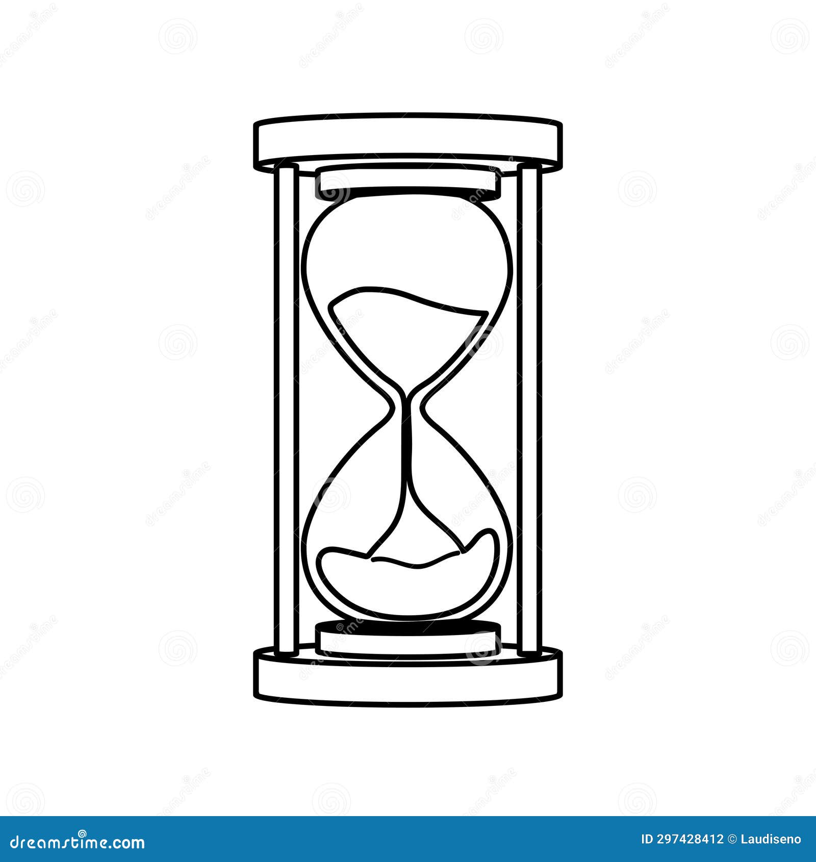 Vintage Sand Watch Icon Vector Stock Vector - Illustration of interface ...
