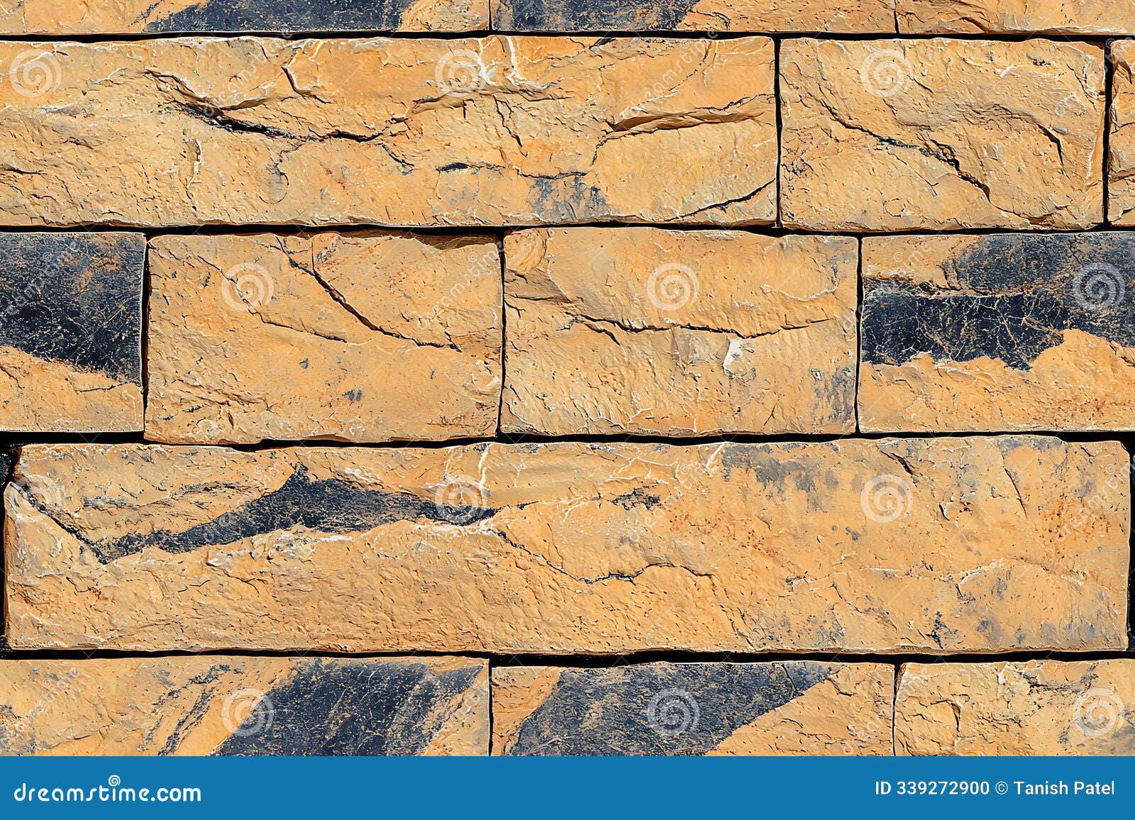 Vintage Sandstone Decorative Bricks Stock Illustration - Illustration ...
