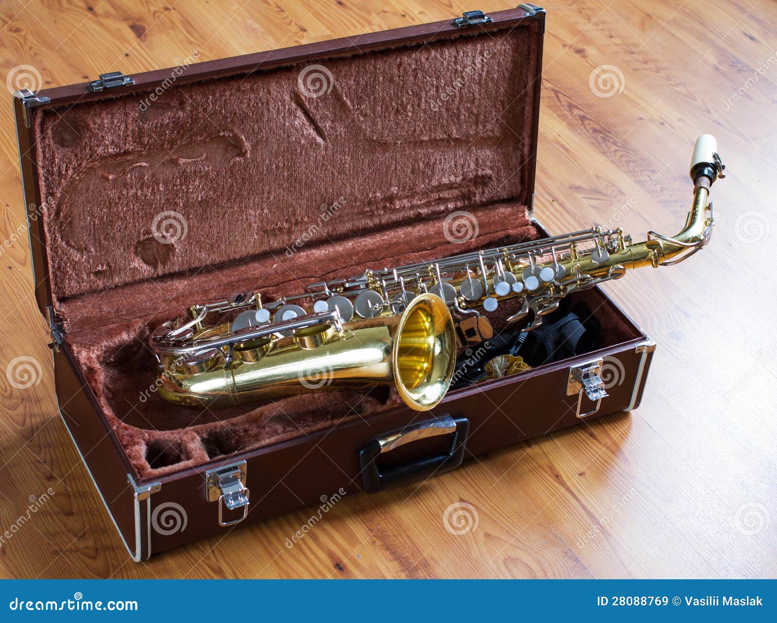 Vintage saxophone stock image. Image of leisure, concert - 28088769