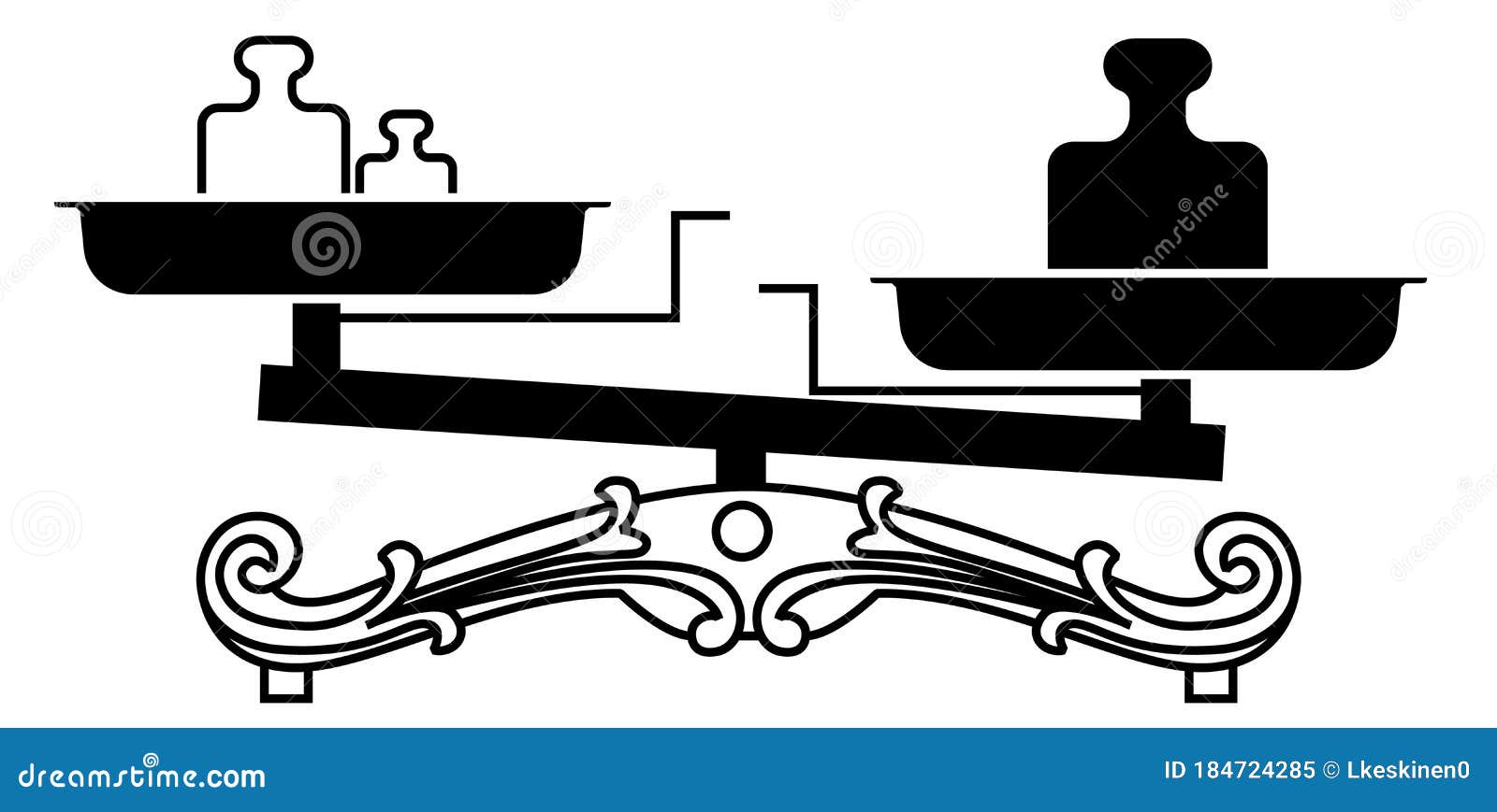 Vintage Scale Black Icon on White Stock Vector - Illustration of ...