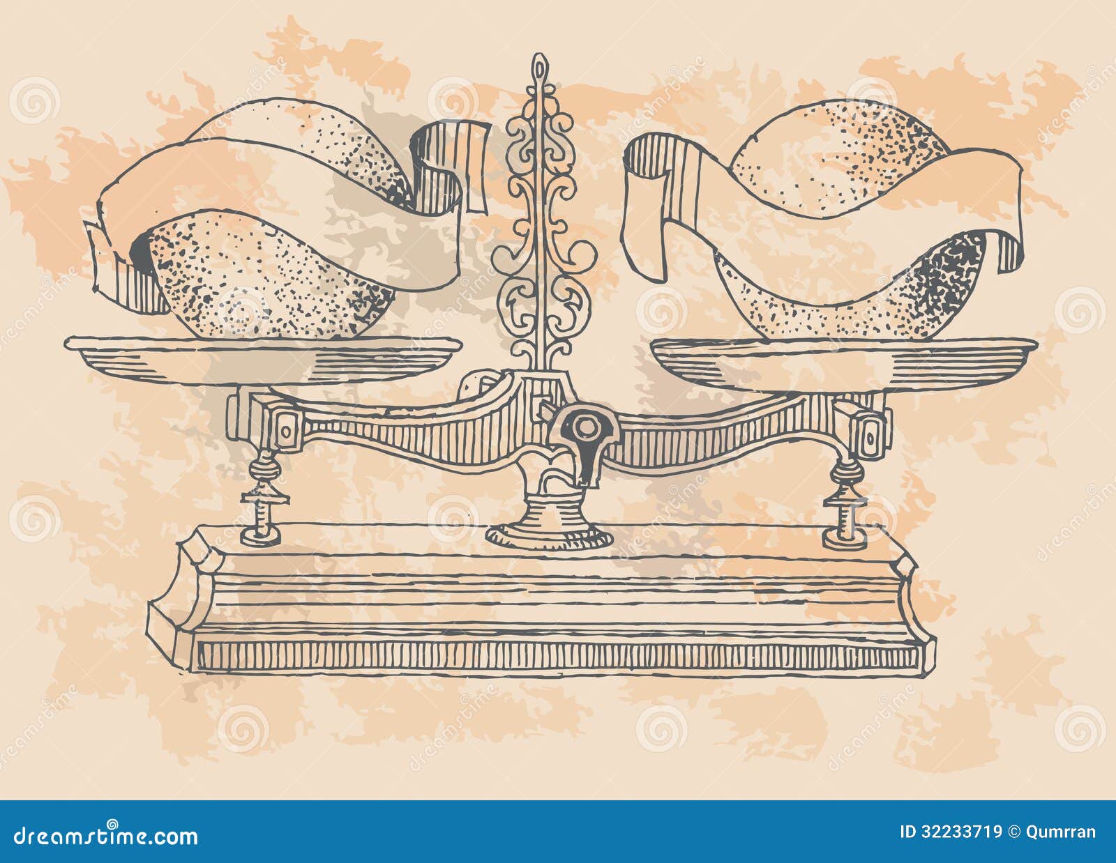 Vintage scales stock vector. Illustration of creative - 32233719