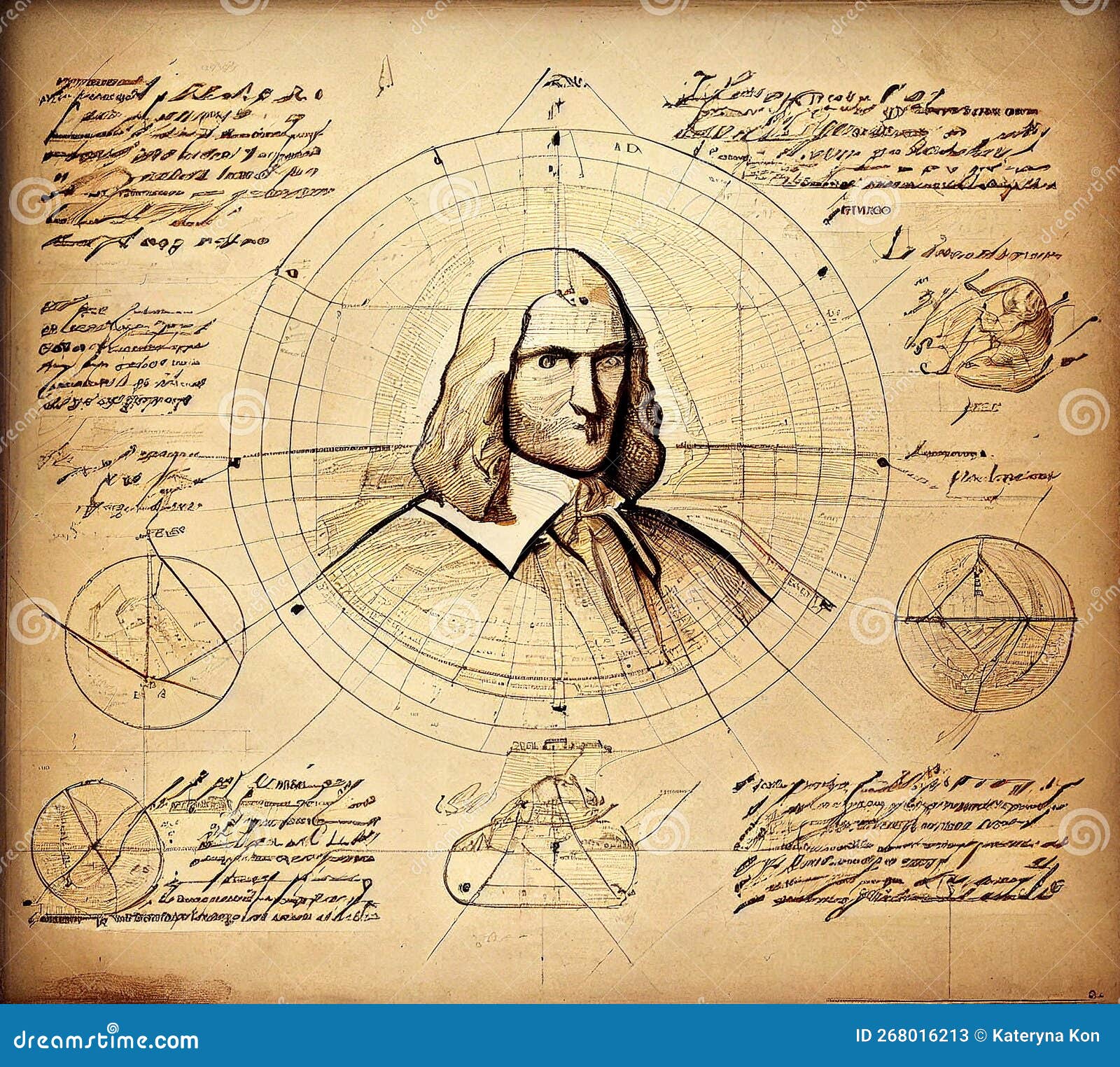 Vintage Scientific Drawing, Ai Illustration Stock Illustration ...