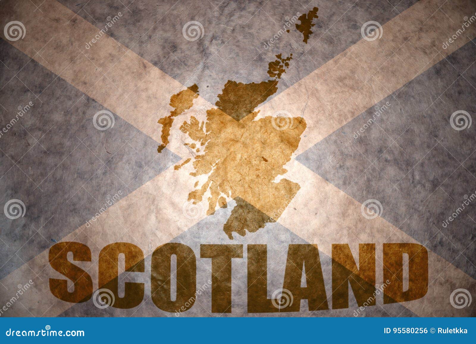 Vintage scotland map stock photo. Image of aged, material - 95580256