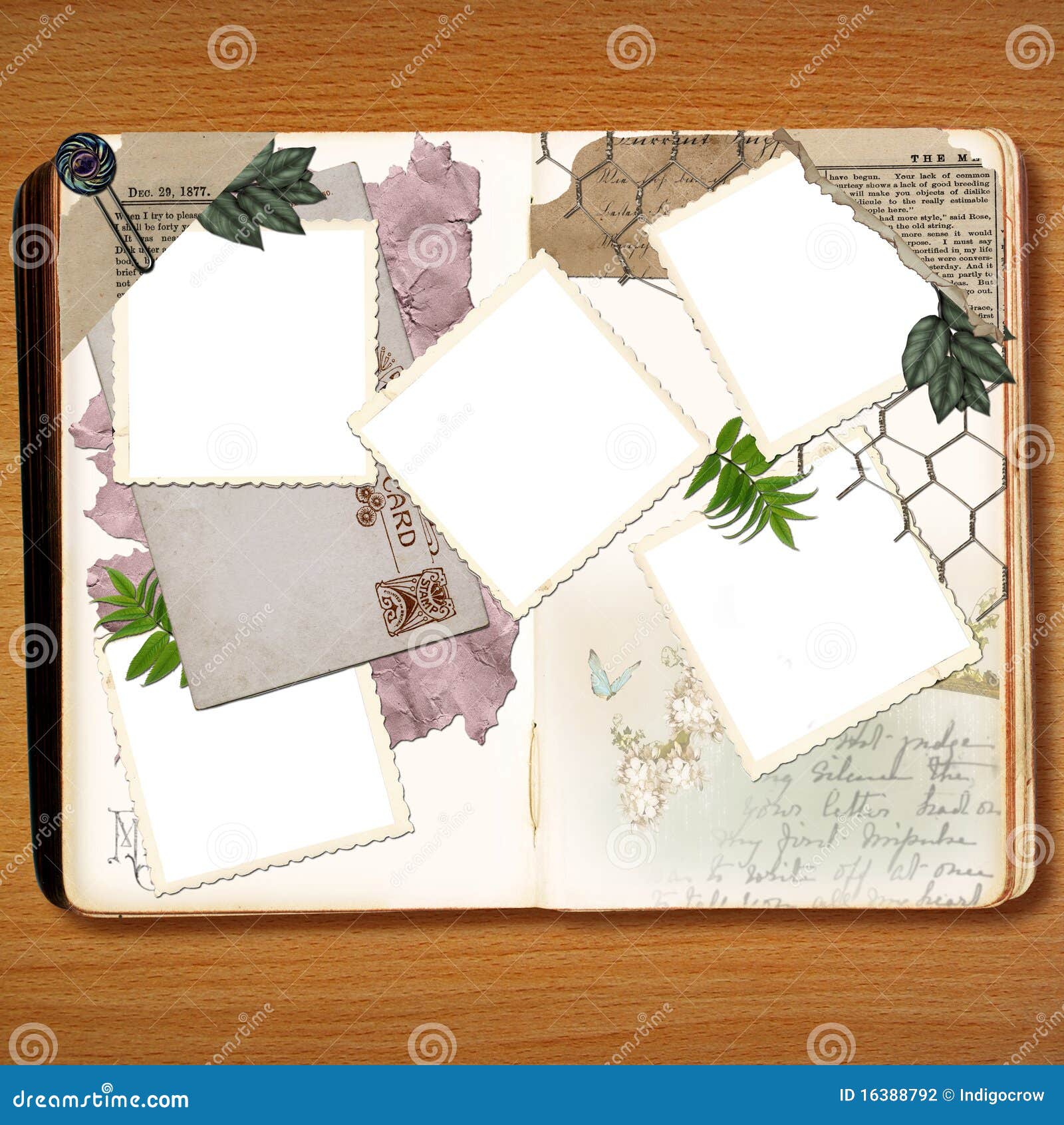 The Vintage Scrapbook stock illustration. Illustration of premade ...
