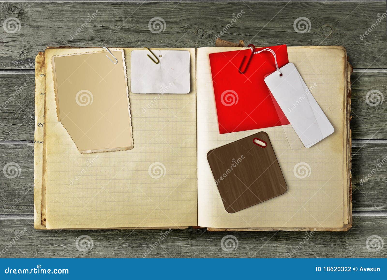 Vintage scrapbook stock photo. Image of notepad, retro - 18620322