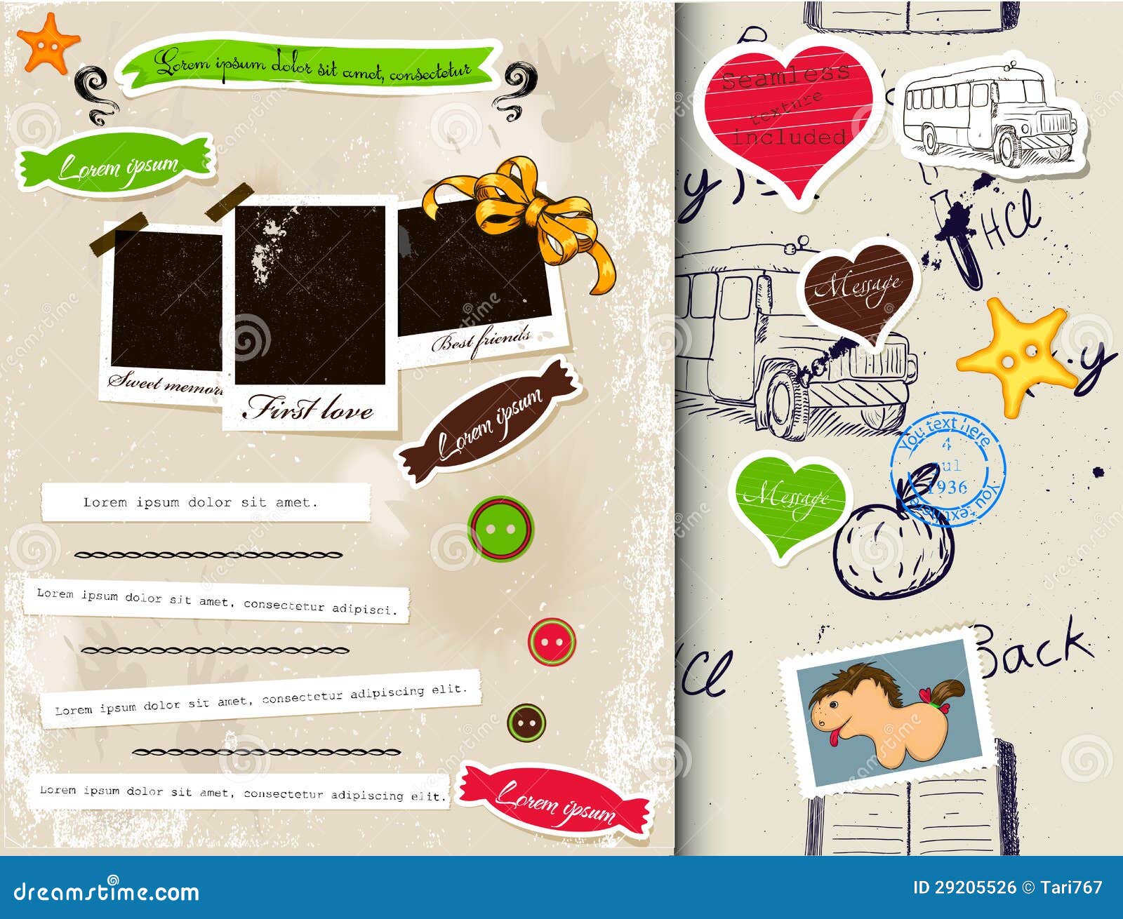 Vintage Scrapbook Background Stock Image | CartoonDealer.com #27695767