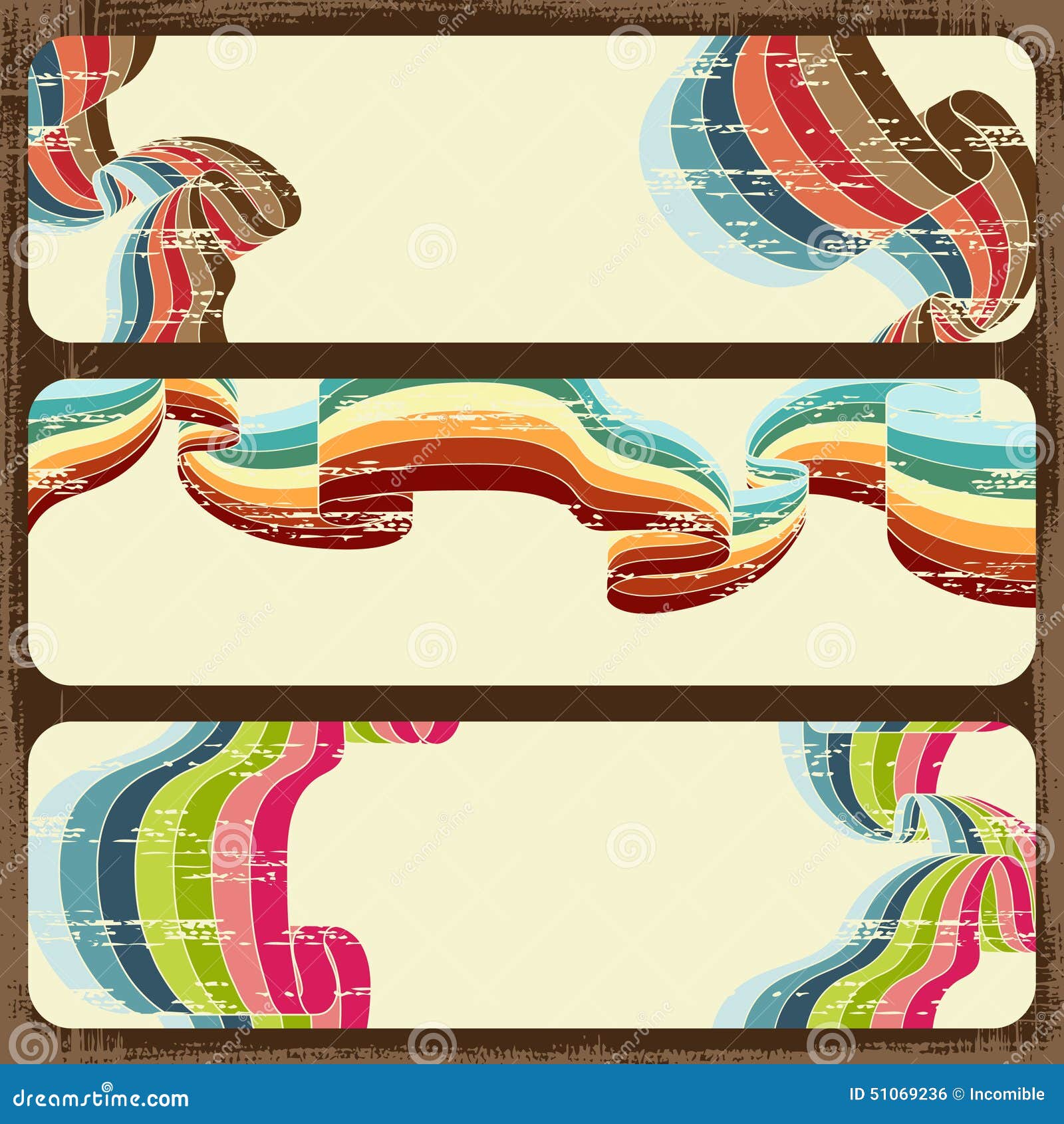 Vintage Scratch Banners with Place for Text Stock Vector - Illustration ...