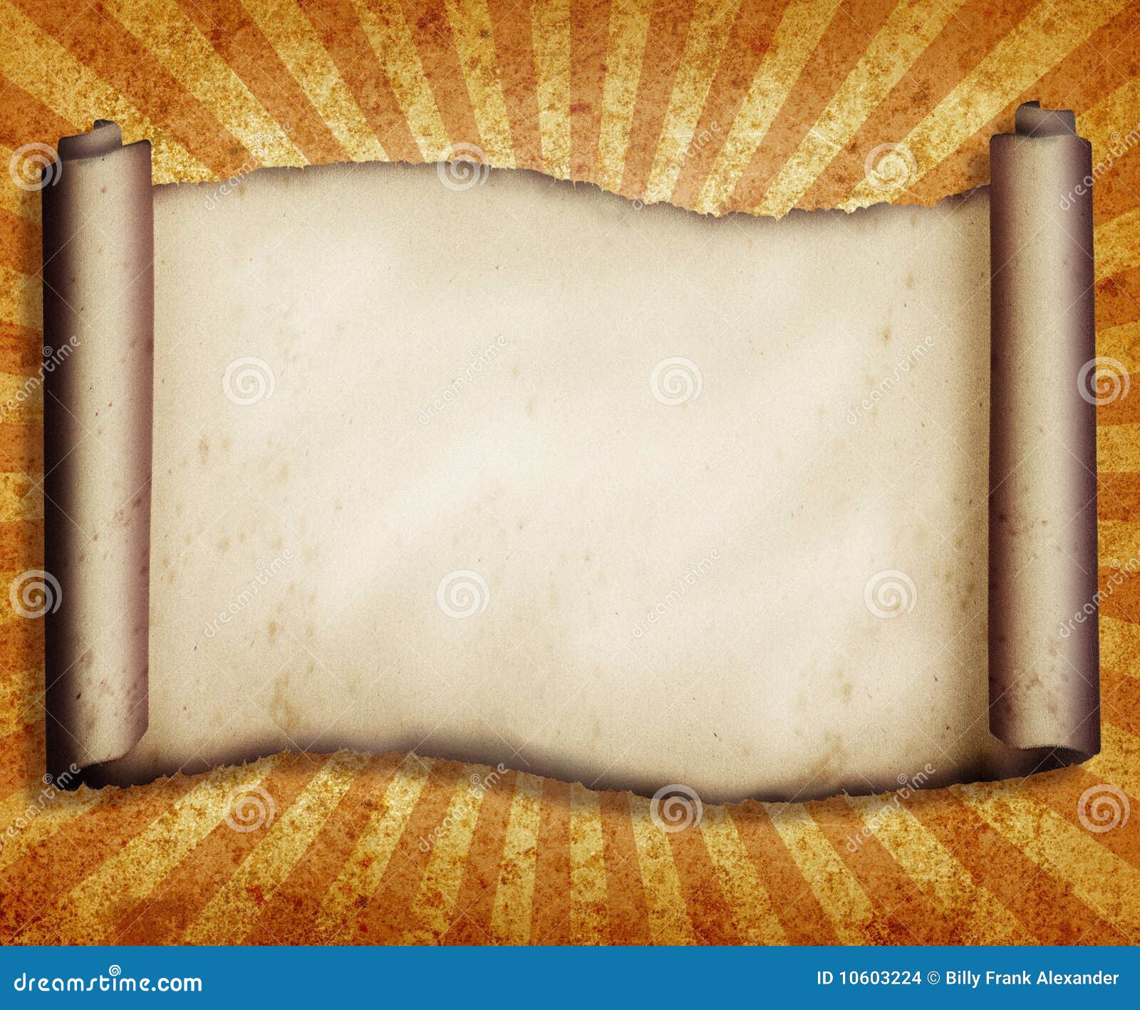 Tattered Scroll. Rolled Document For Letter Manuscript, Cartoon Vector ...