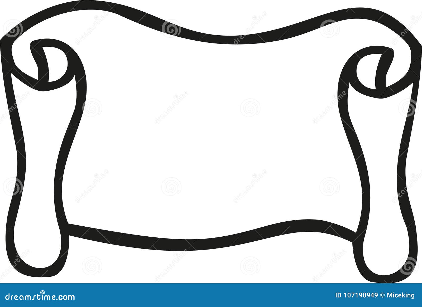 Vintage scroll landscape stock vector. Illustration of document - 107190949