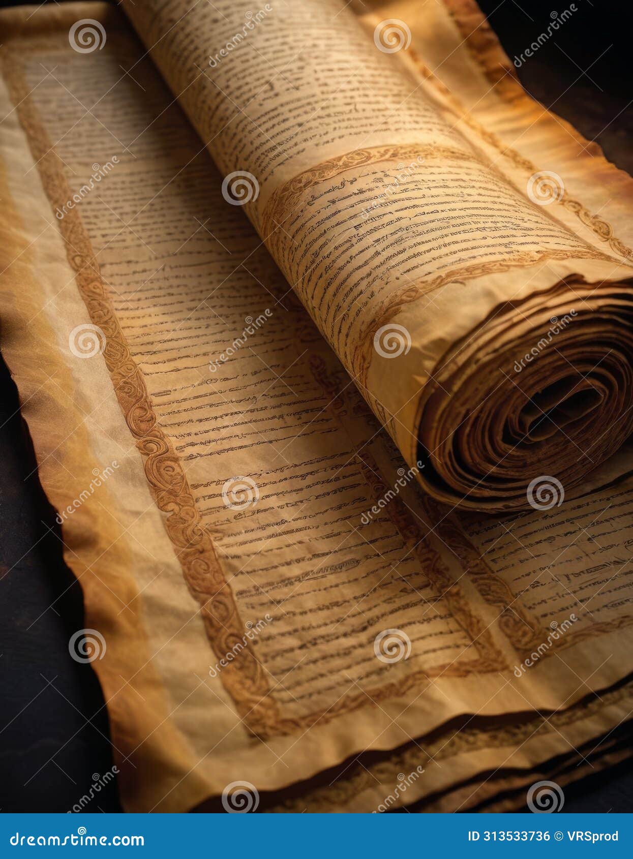 Vintage Scroll Manuscript stock photo. Image of vintage - 313533736