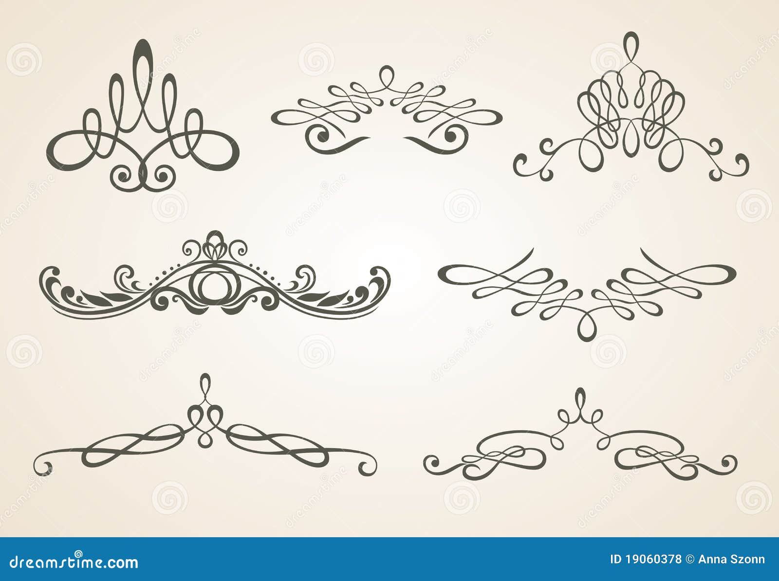 Vintage Scrolls and Frame. Design Elements and Pag Stock Vector - Illustration of style ...