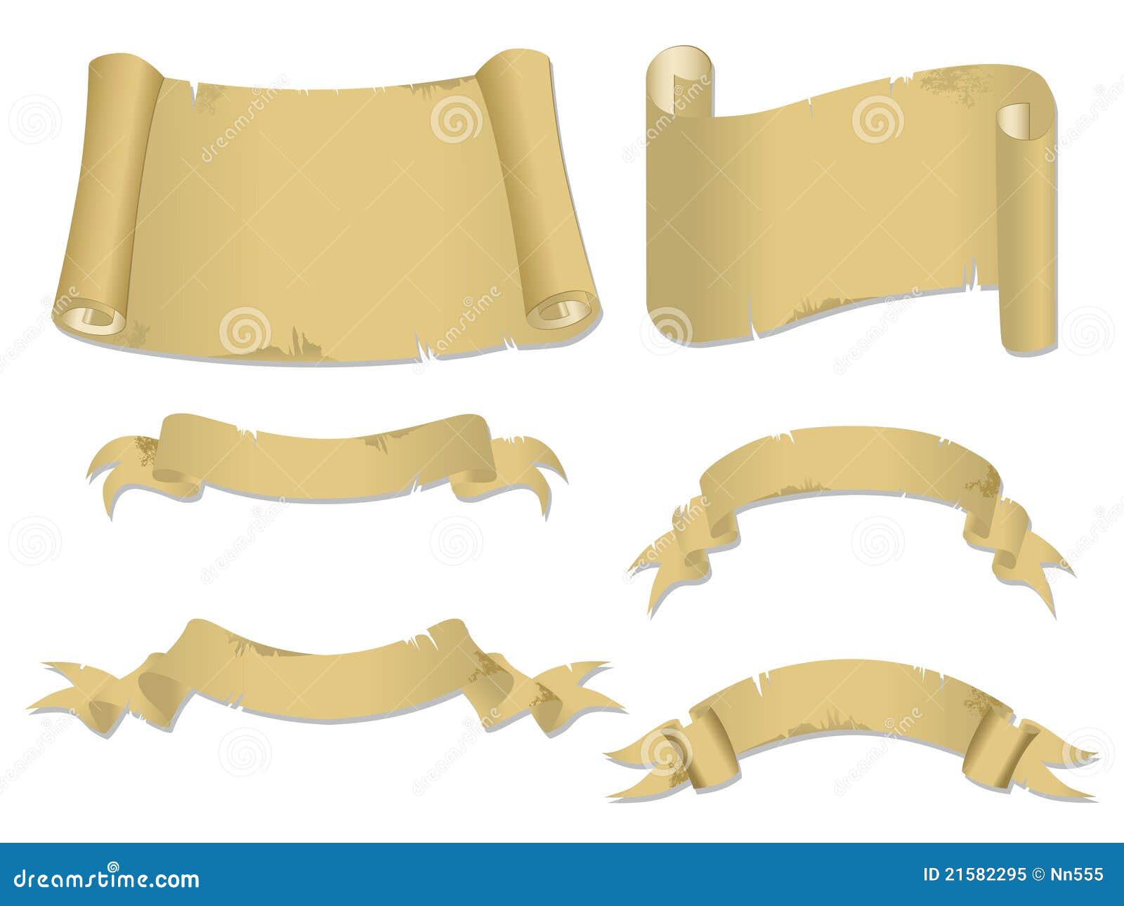 Vintage Scrolls & Ribbons Stock Vector - Illustration of graphic ...