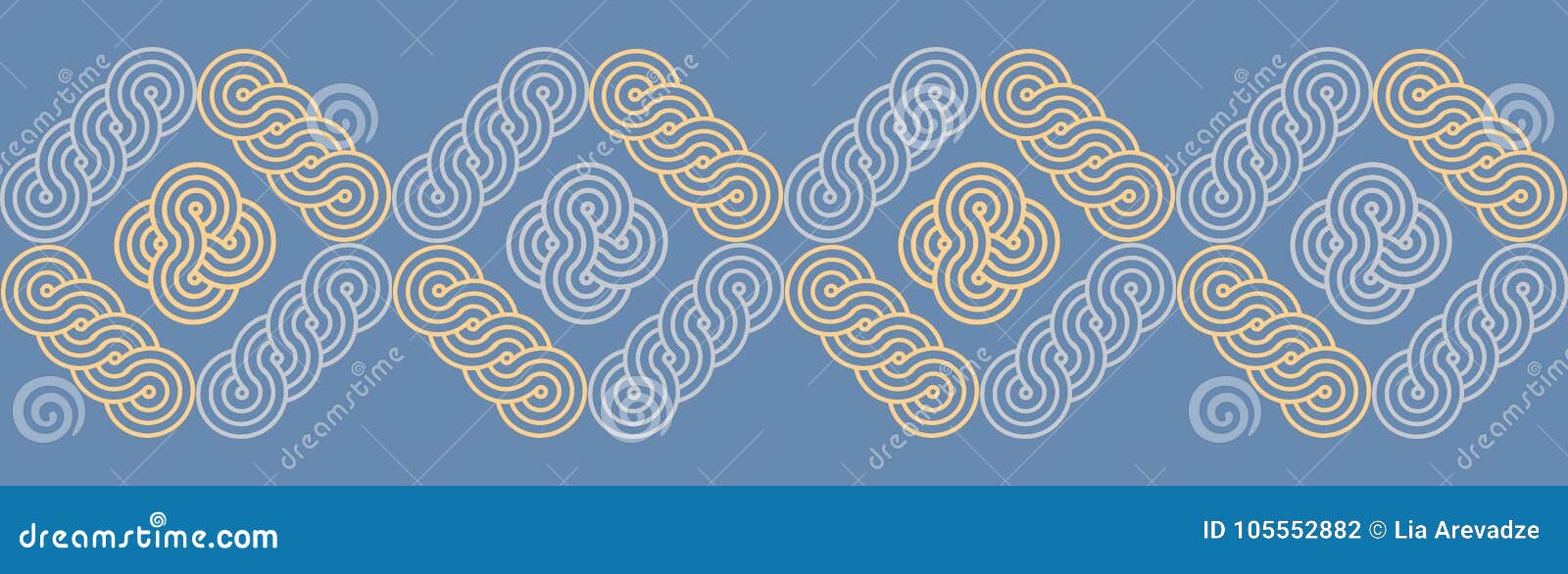 Vintage Seamless Colorful Horizontal Border. Stock Vector ...