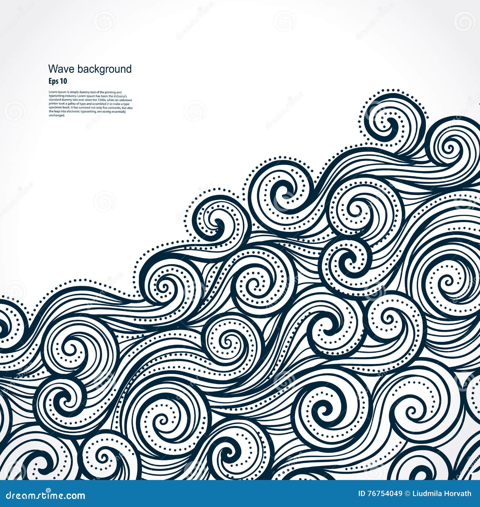 Vintage Seamless with Ethnic Waves Stock Vector - Illustration of ...