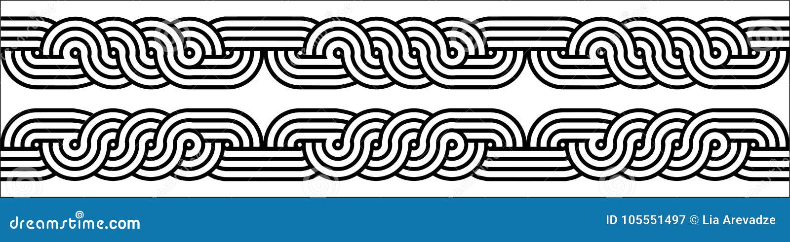 Vintage Seamless Horizontal Border for Your Design. Stock Illustration ...