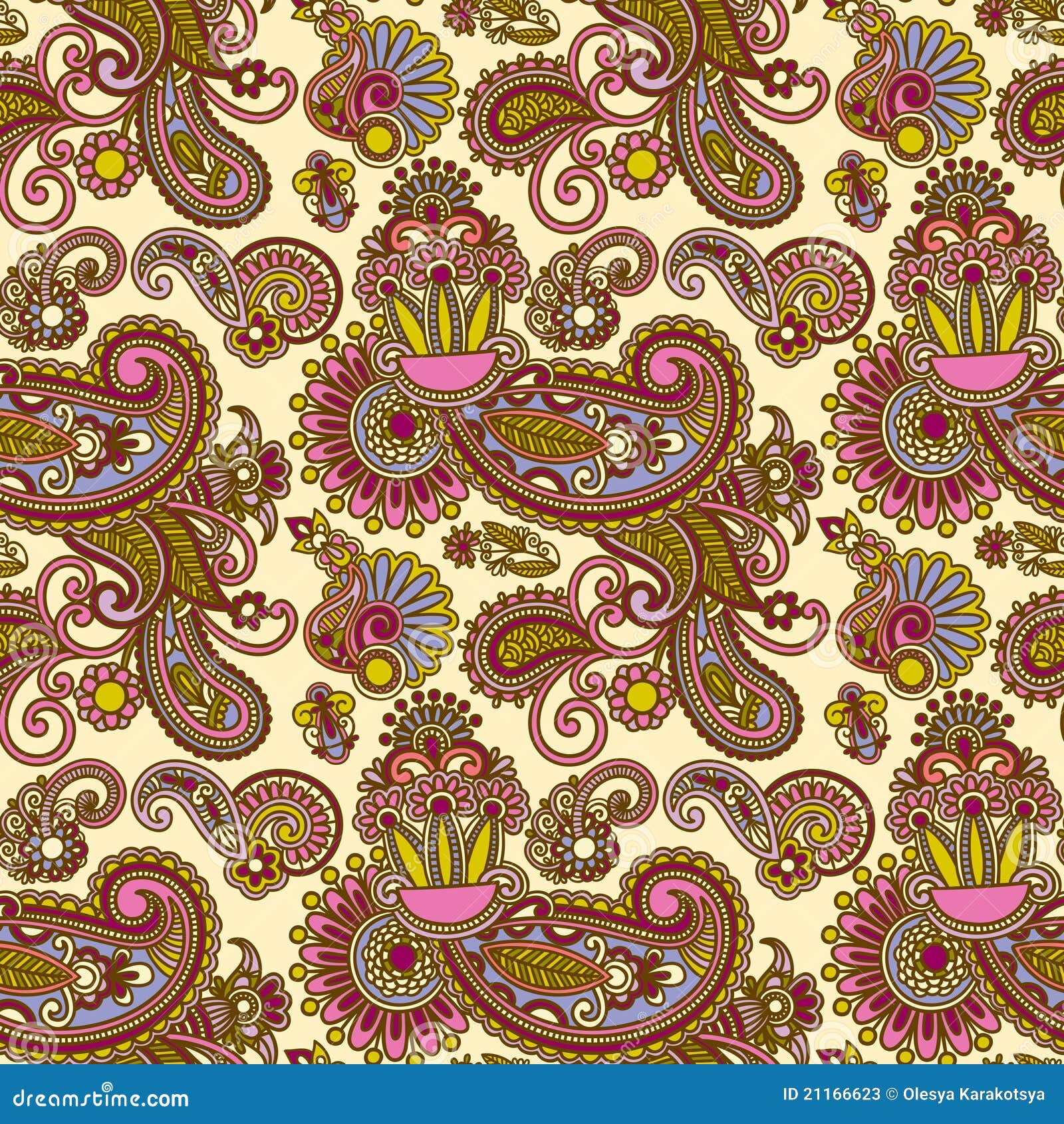 Vintage seamless pattern stock vector. Illustration of ornament - 21166623