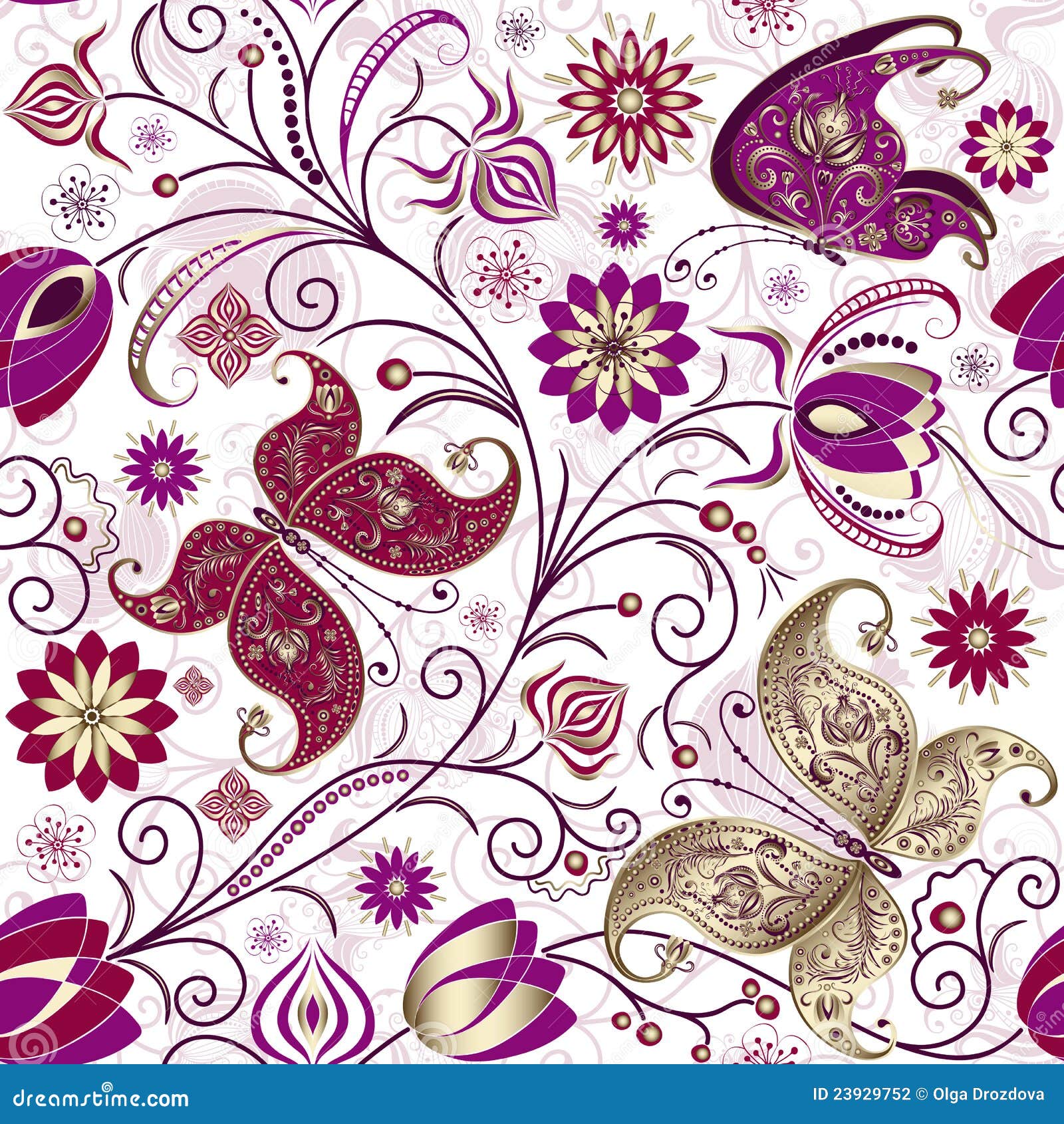 Vintage seamless pattern stock vector. Illustration of seamless - 23929752