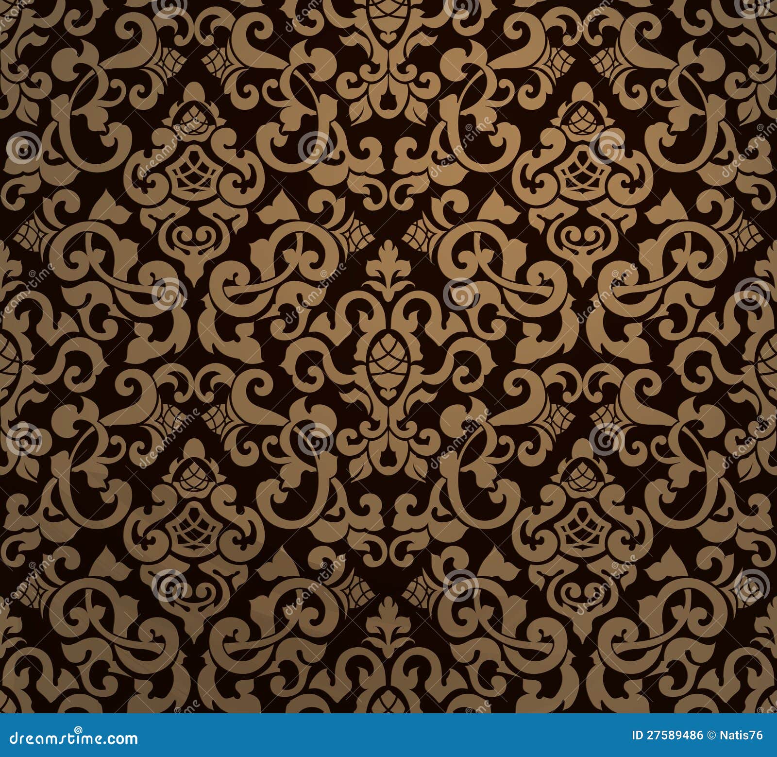 Vintage seamless pattern stock vector. Illustration of template - 27589486