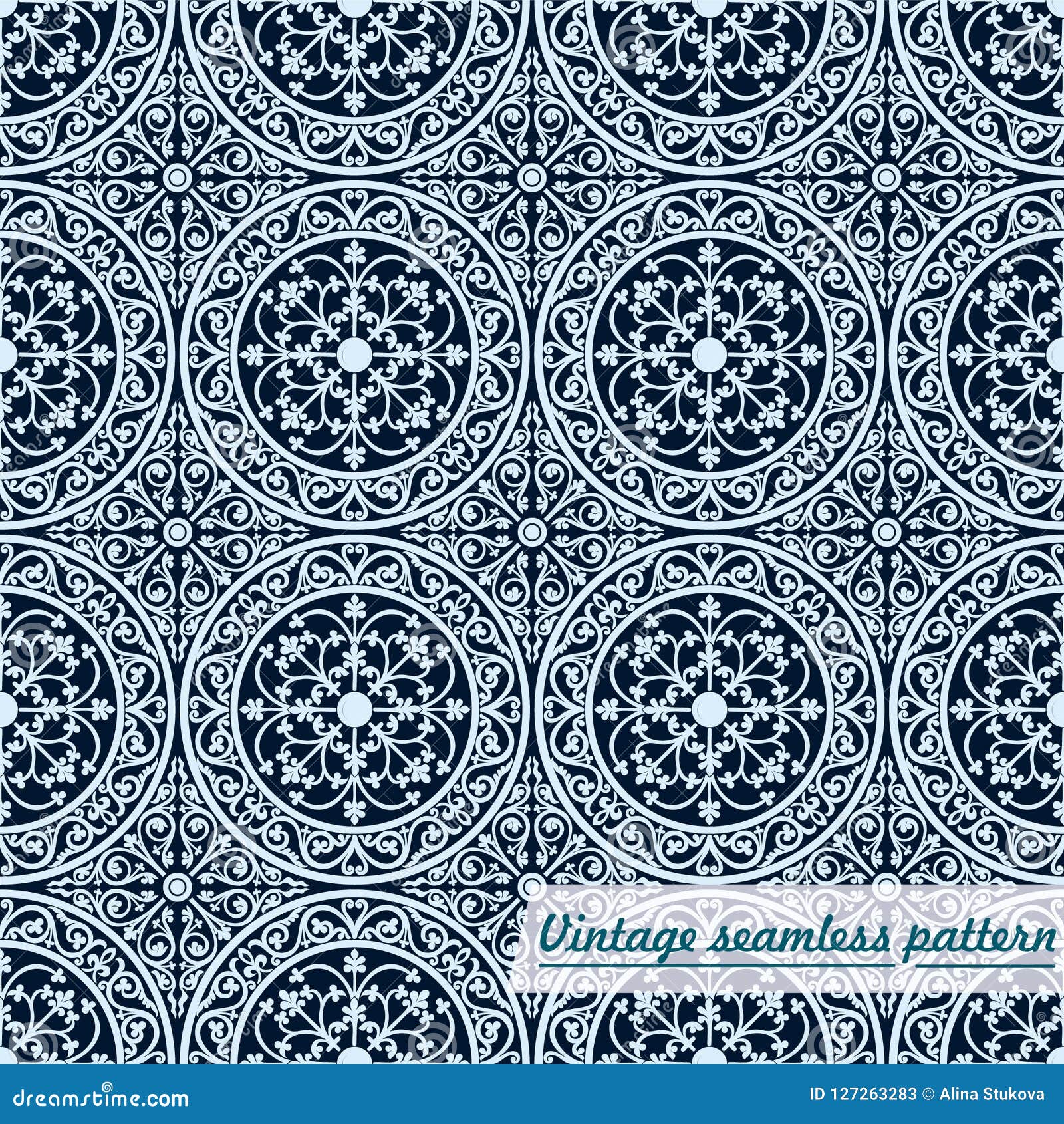 Vintage seamless pattern stock illustration. Illustration of backdrop - 127263283