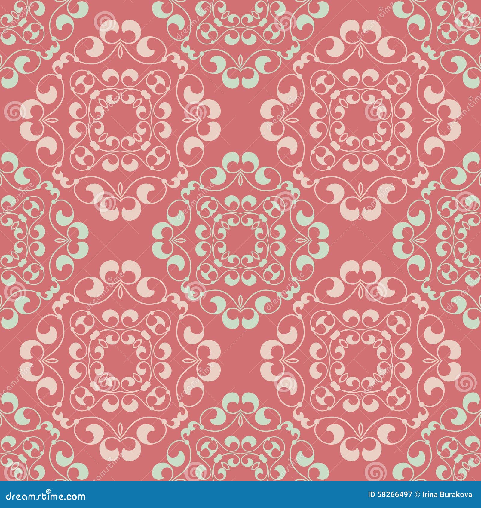 Vintage seamless pattern stock vector. Illustration of leaf - 58266497