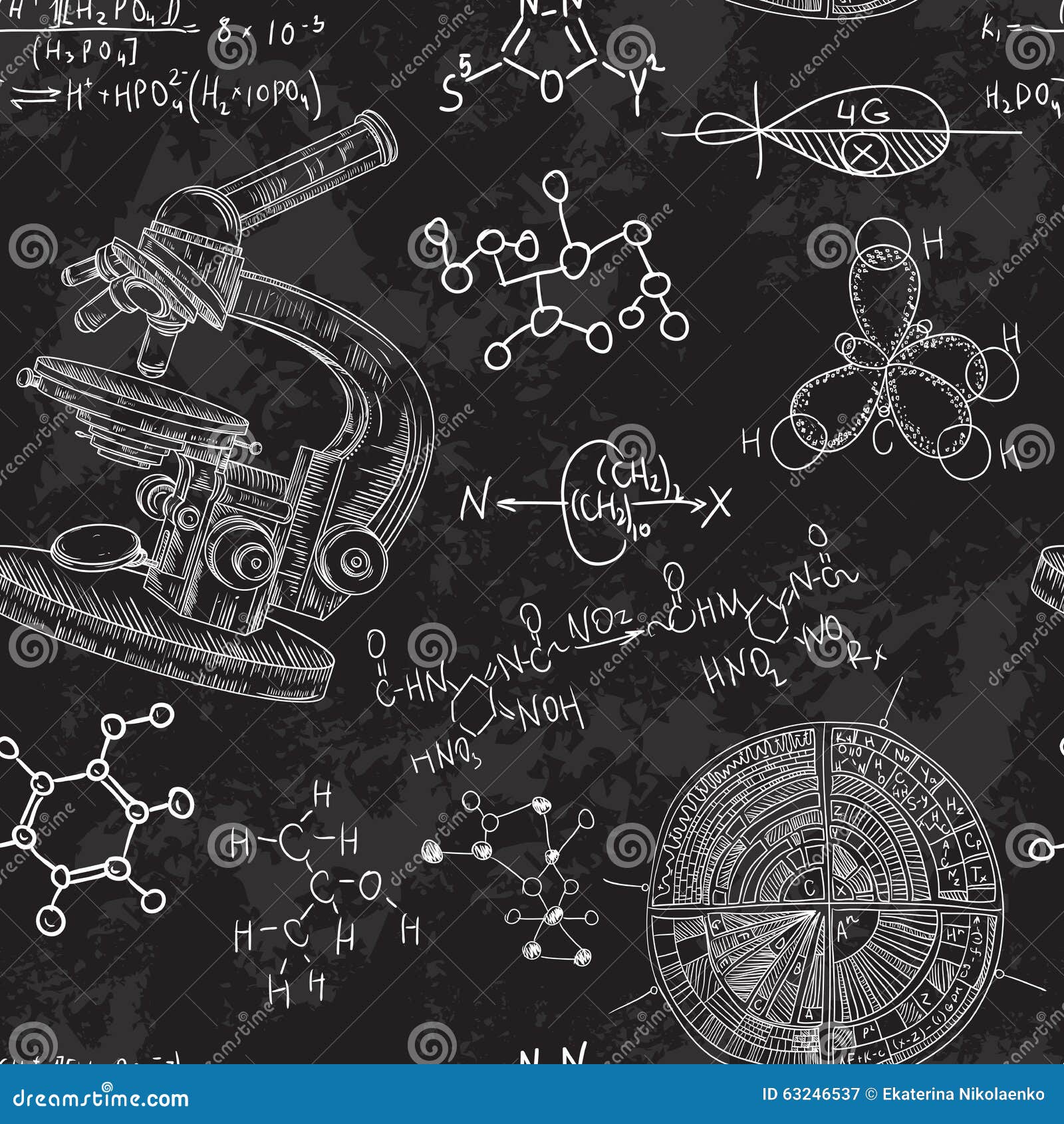 Chemistry Laboratory Chalkboard Background Cartoon Vector ...
