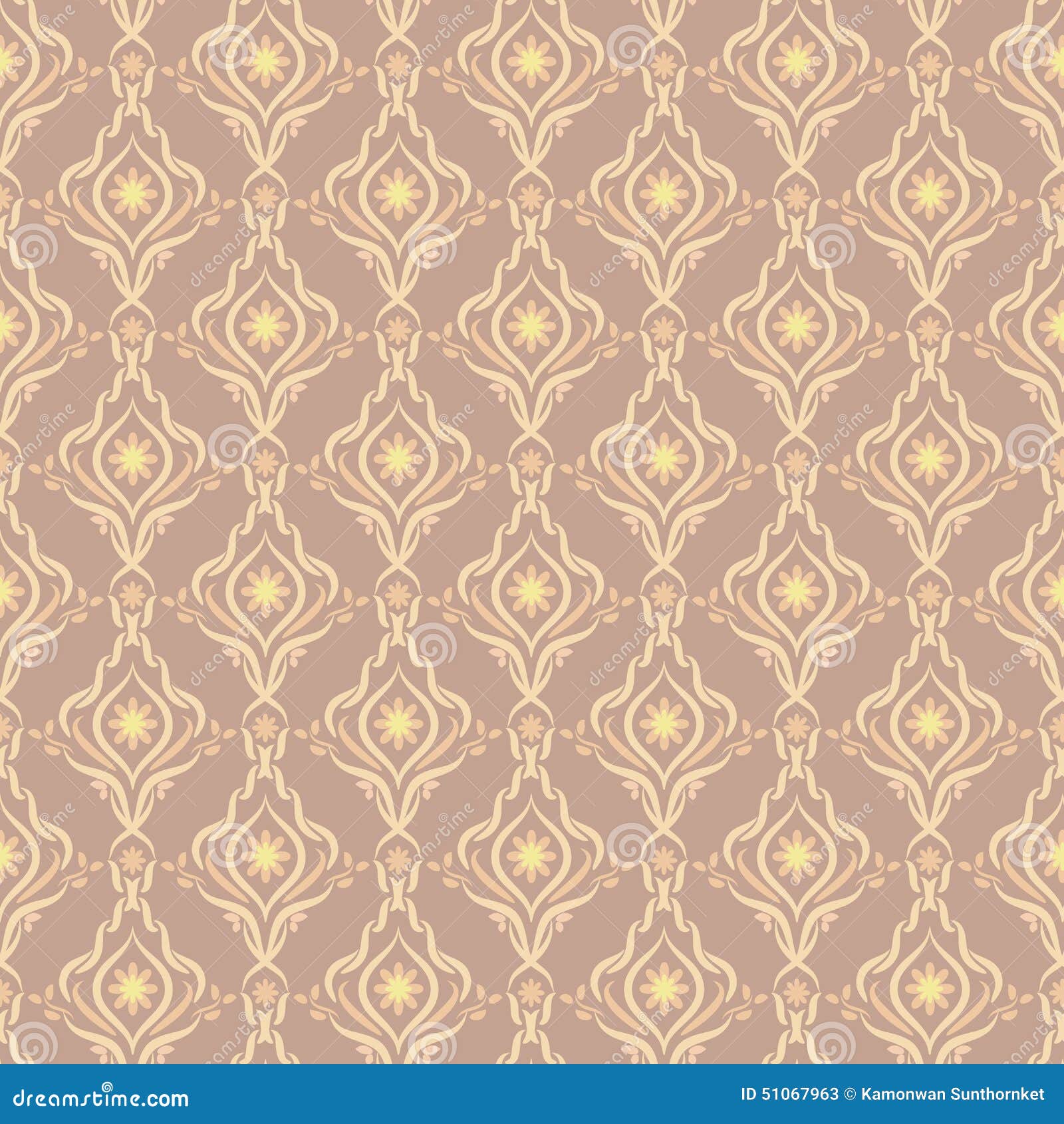 Vintage seamless pattern stock vector. Illustration of square - 51067963