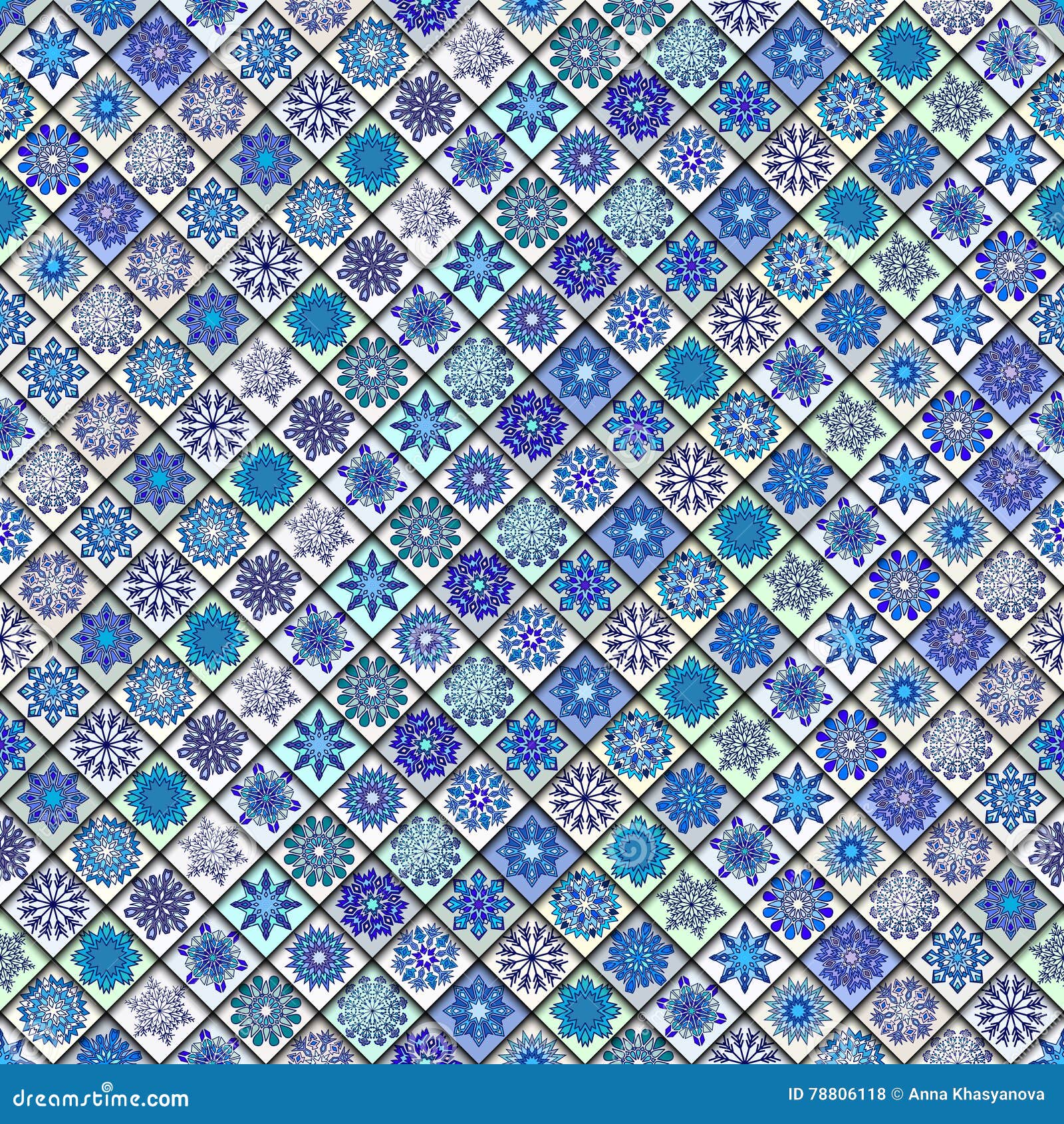 Vintage Seamless Pattern with Tile Patchwork Elements. Stock ...