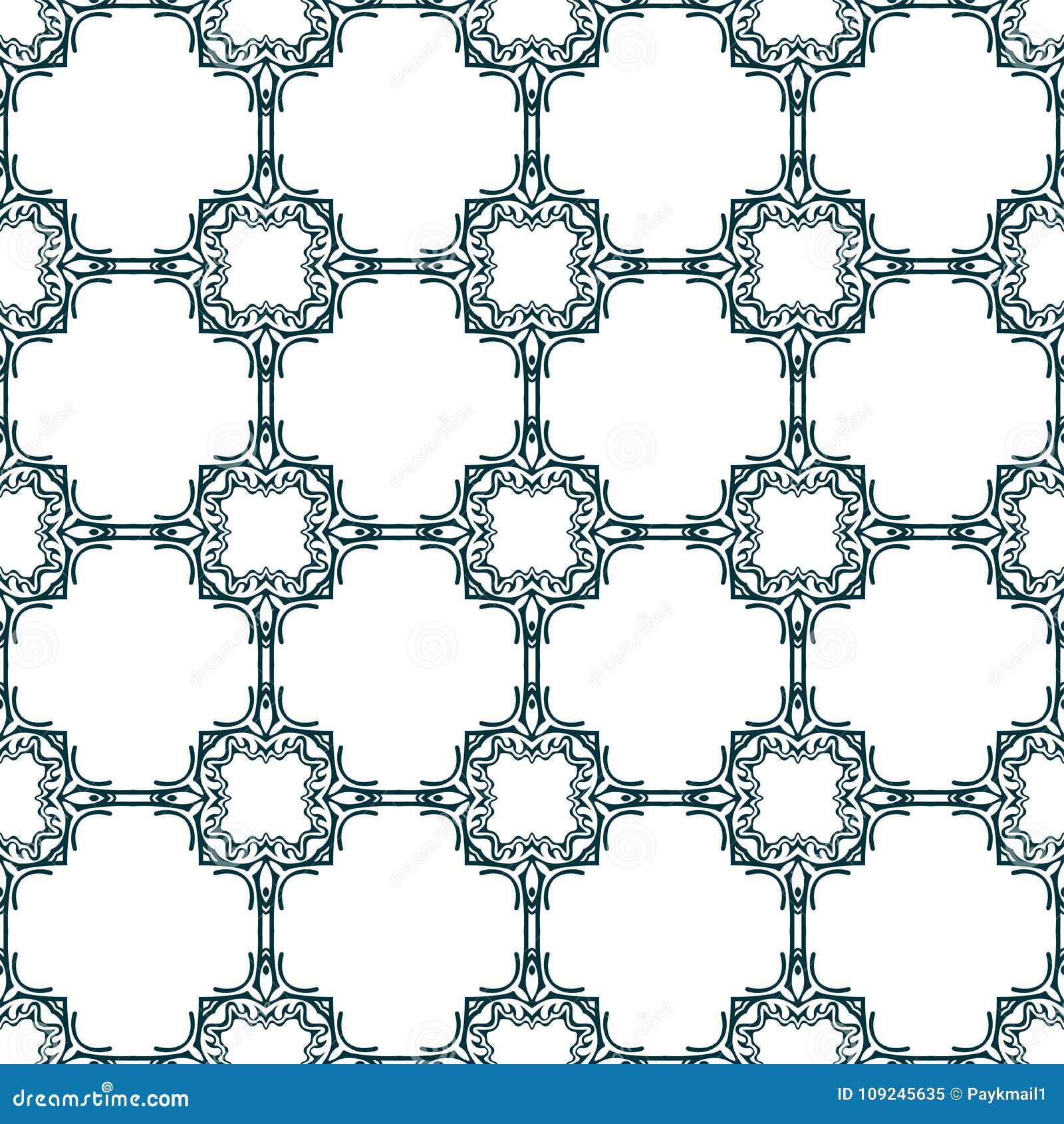 Vintage seamless pattern stock vector. Illustration of damask - 109245635