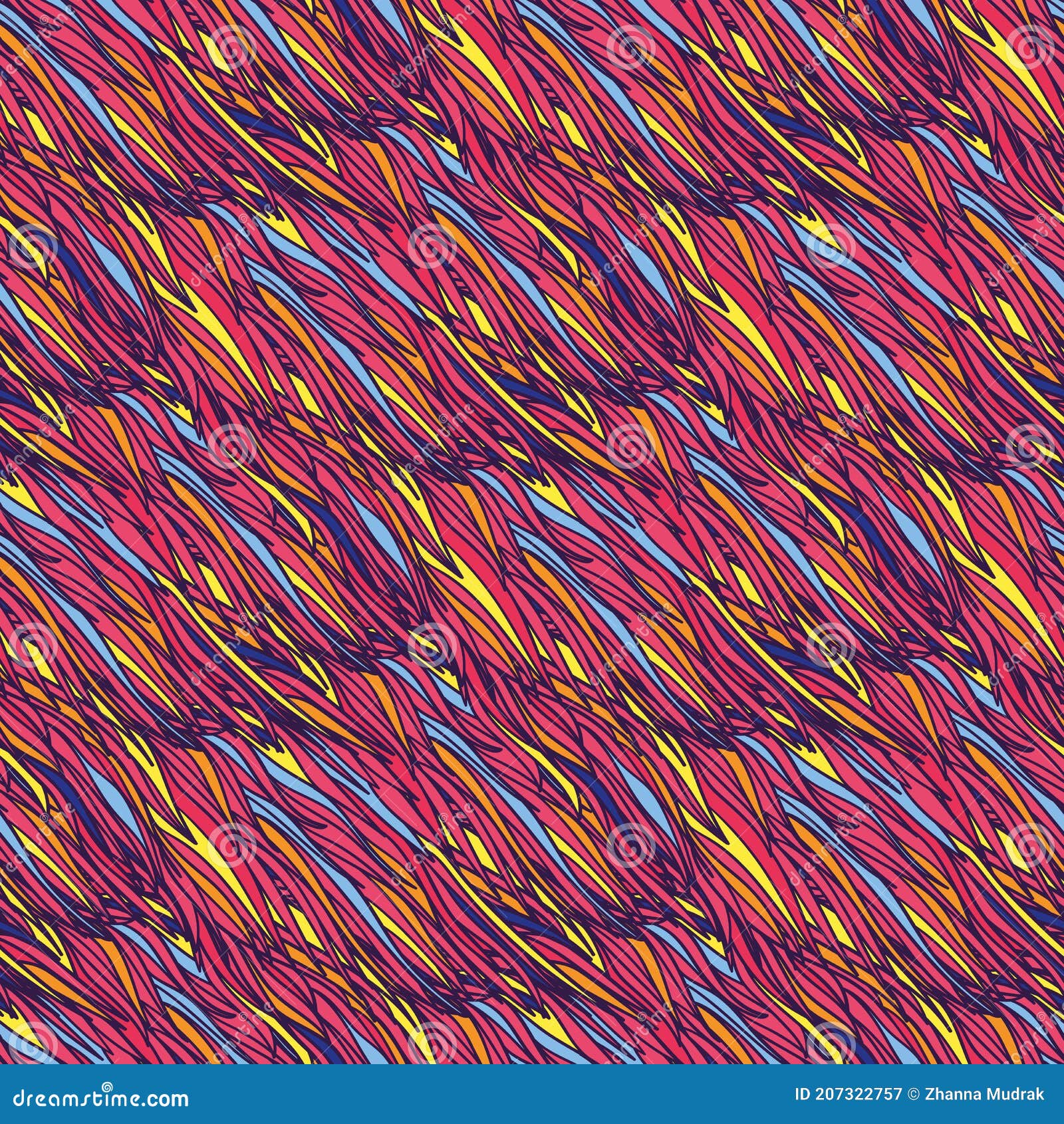 Vintage Psychedelic Poster With Whimsical Illustration Of Flowers ...