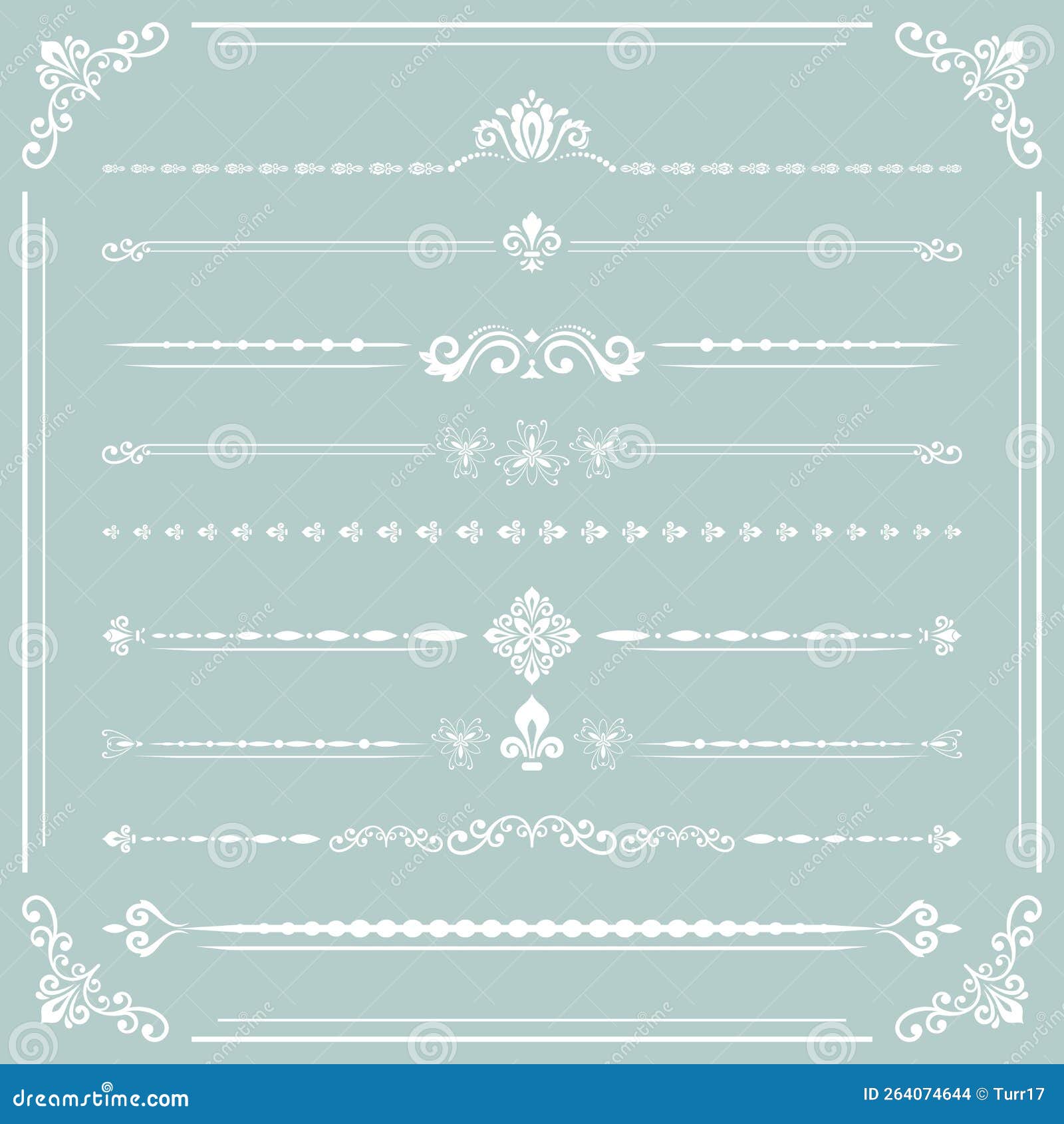 Set of Horizontal Patterns stock illustration. Illustration of curve ...
