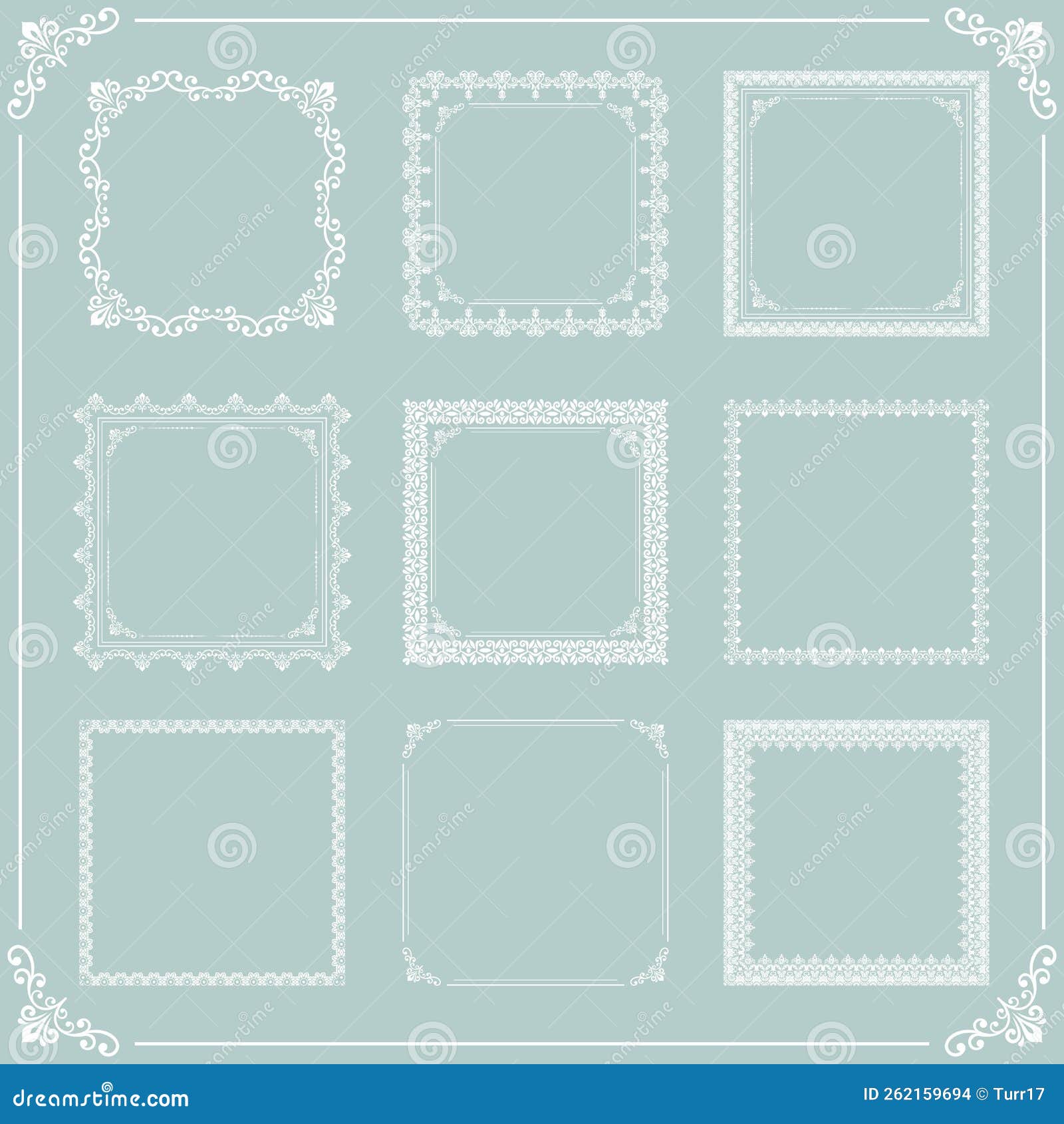 Set of Square Patterns stock illustration. Illustration of pattern ...