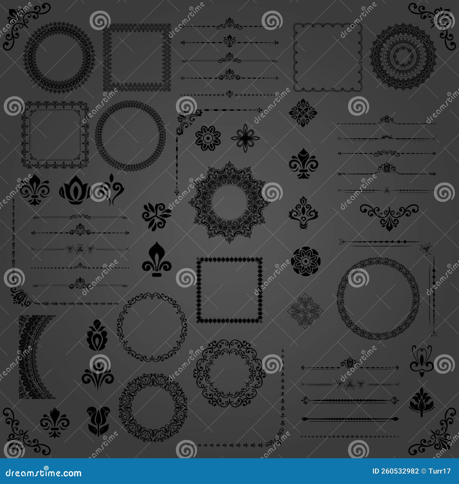 Vintage Set of Patterns stock illustration. Illustration of graphic ...