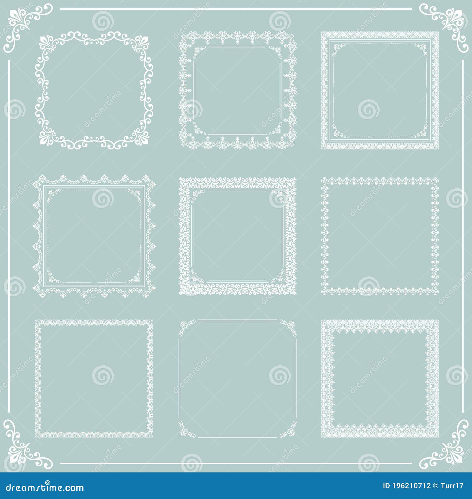 Set of Vector Square Patterns Stock Vector - Illustration of light ...