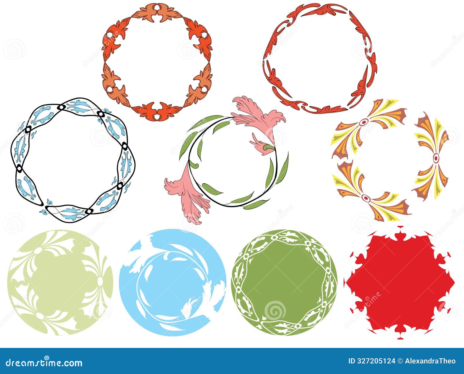 Labels with Vintage Elements Border and Imprinted Borders Stock ...