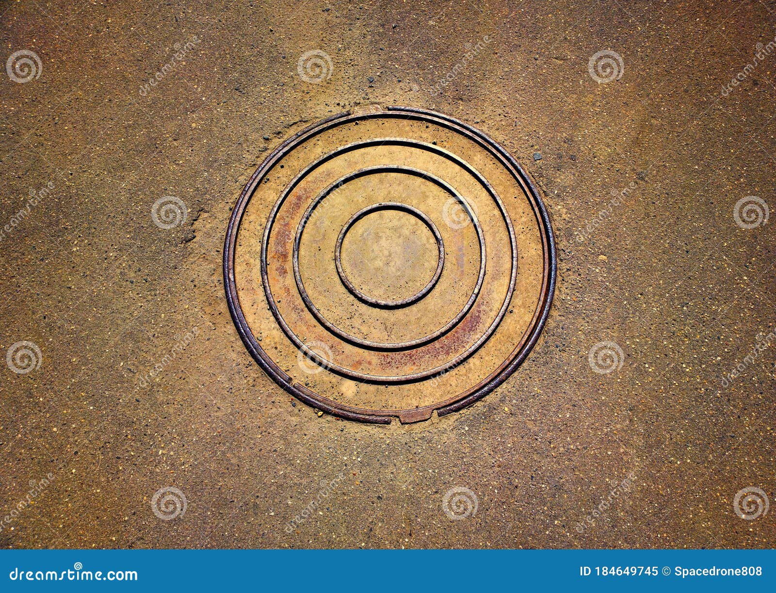 Vintage Sewer Manhole Object Background Stock Image - Image of backdrop ...