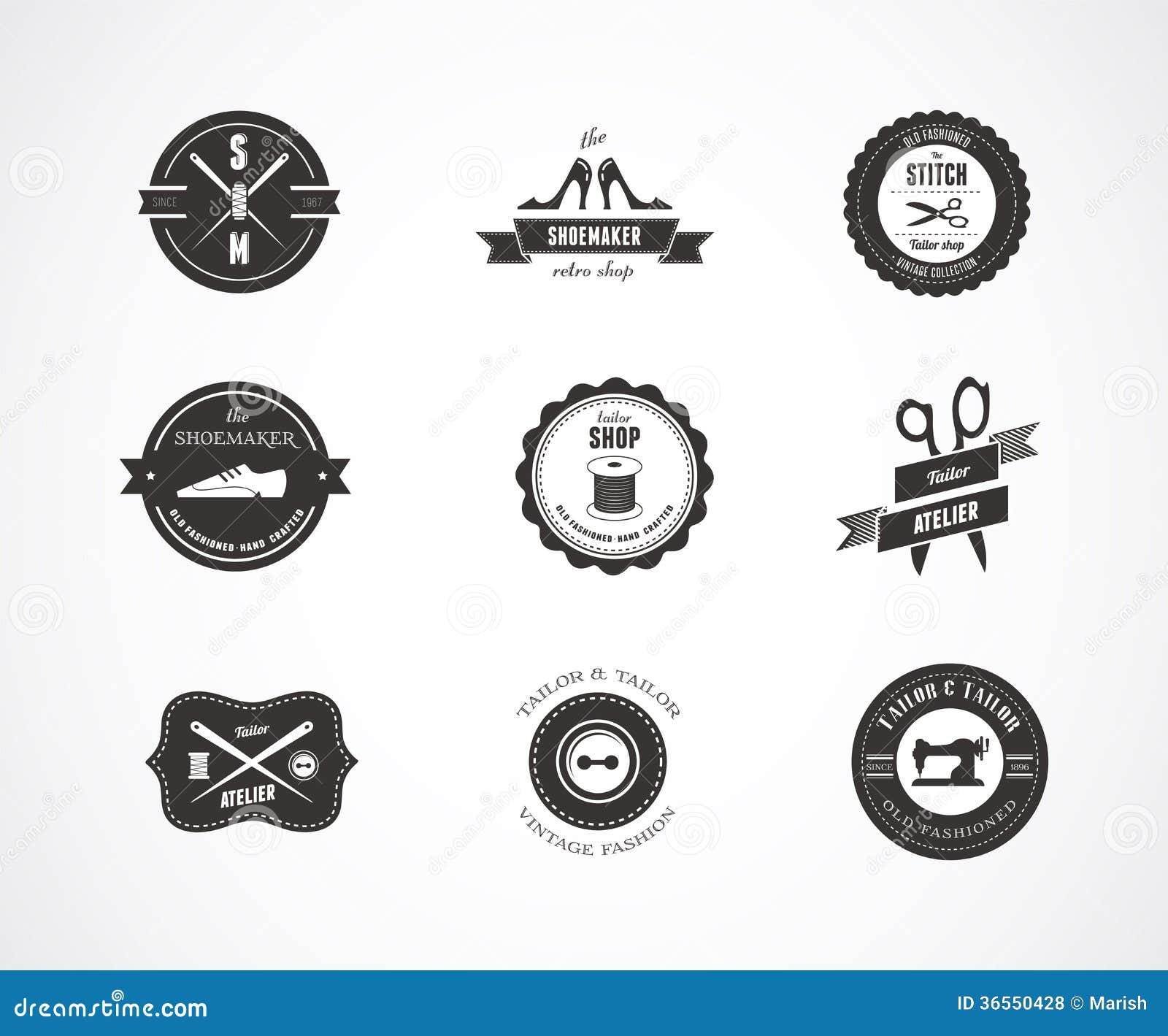 Sewing Labels, Pantone Colors Vector Illustration | CartoonDealer.com ...