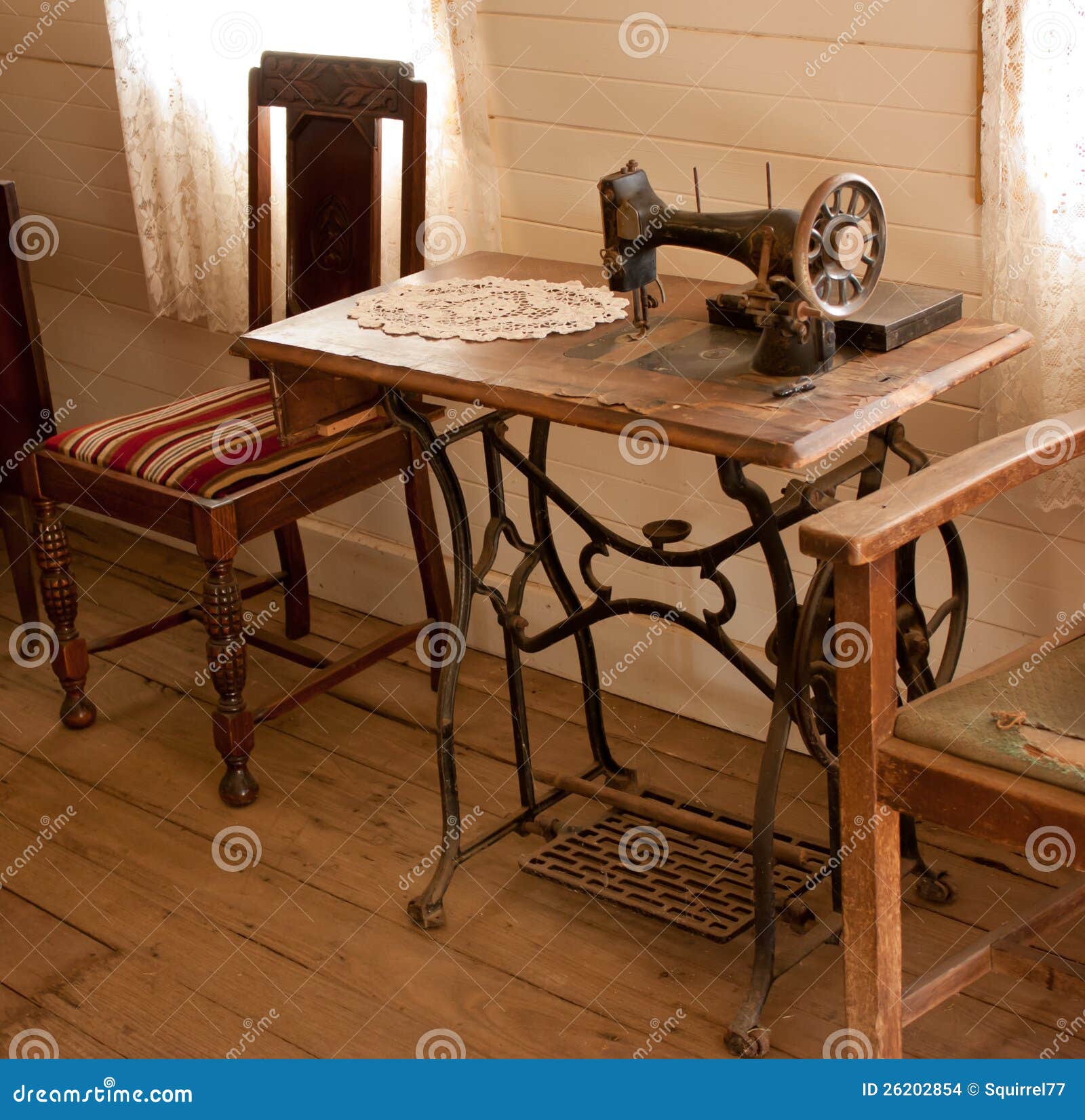 Vintage sewing machine stock photo. Image of historic - 26202854