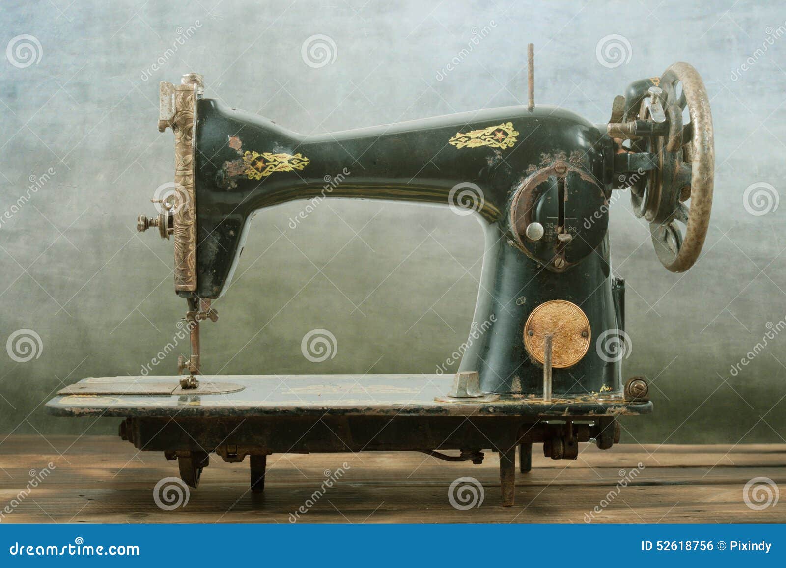 Vintage sewing machine stock photo. Image of stitch, detail - 52618756