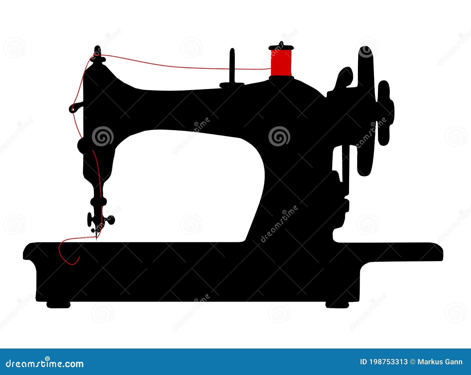 Vintage Sewing Machine Icon Symbol Stock Vector - Illustration of ...