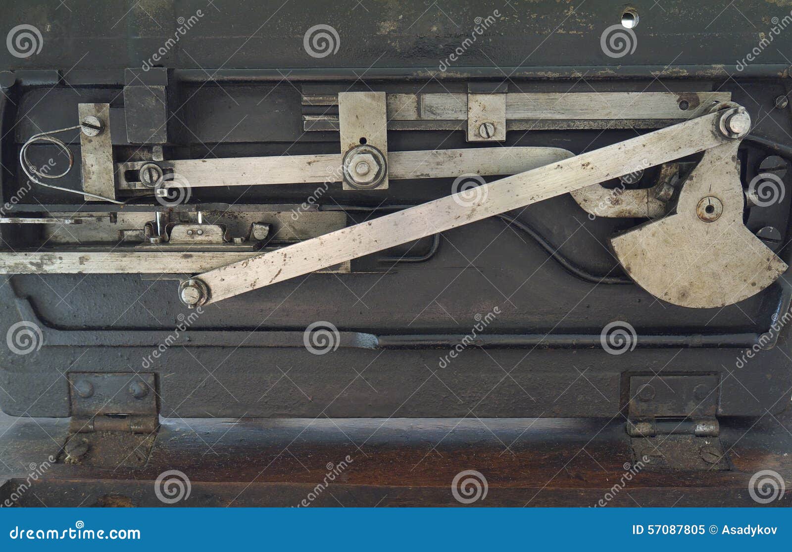 Vintage Sewing Machine Internal Mechanism Stock Image - Image of sewing ...
