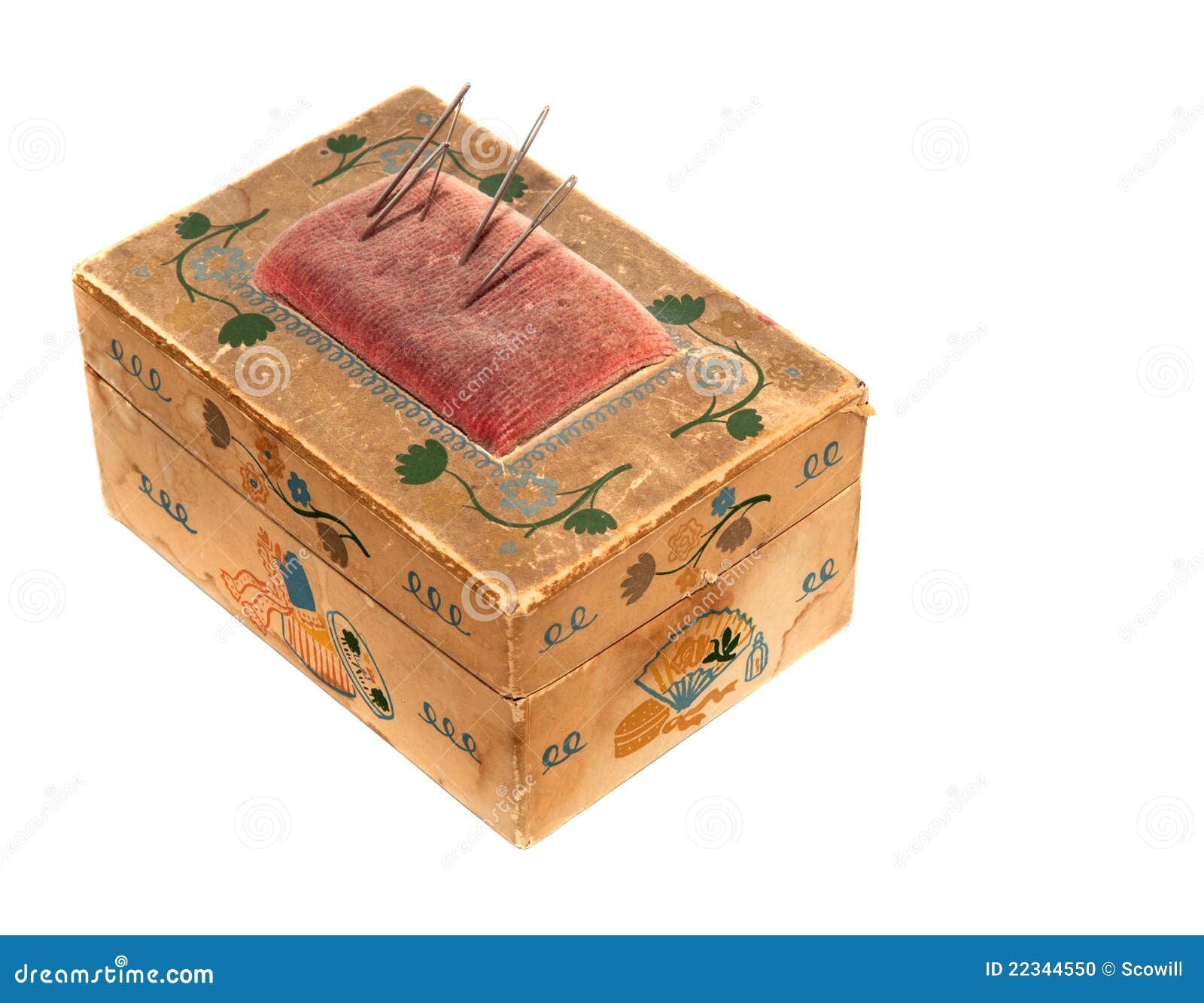 Vintage Sewing Needle Box stock photo. Image of home - 22344550